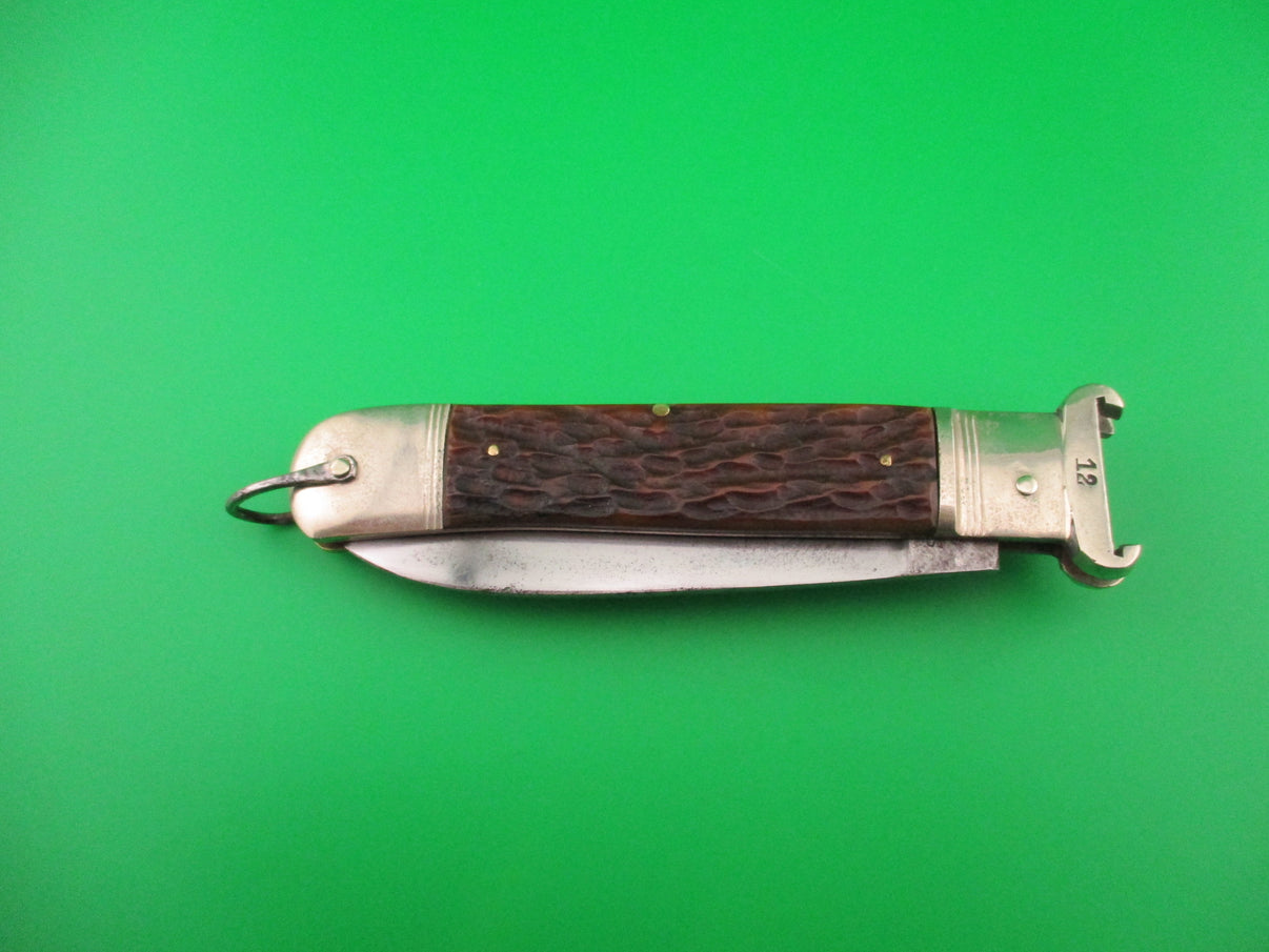 z BOKER 20cm GERMAN SHELL PULLER LEVER jigged bone vintage Johnny Cade ...