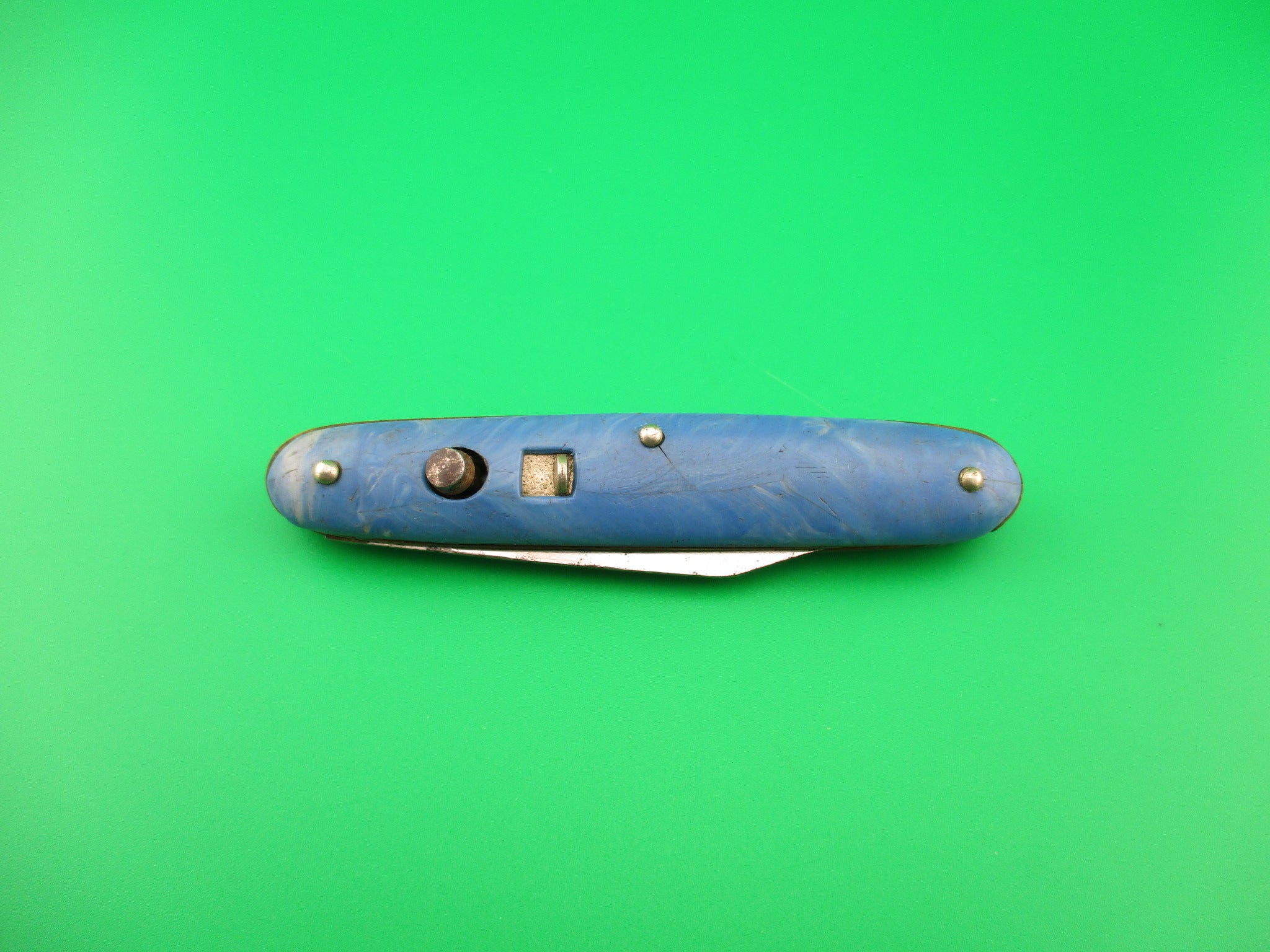 Edgemaster Cigar Jack 1950s Vintage Blue swirl switchblade knife ...