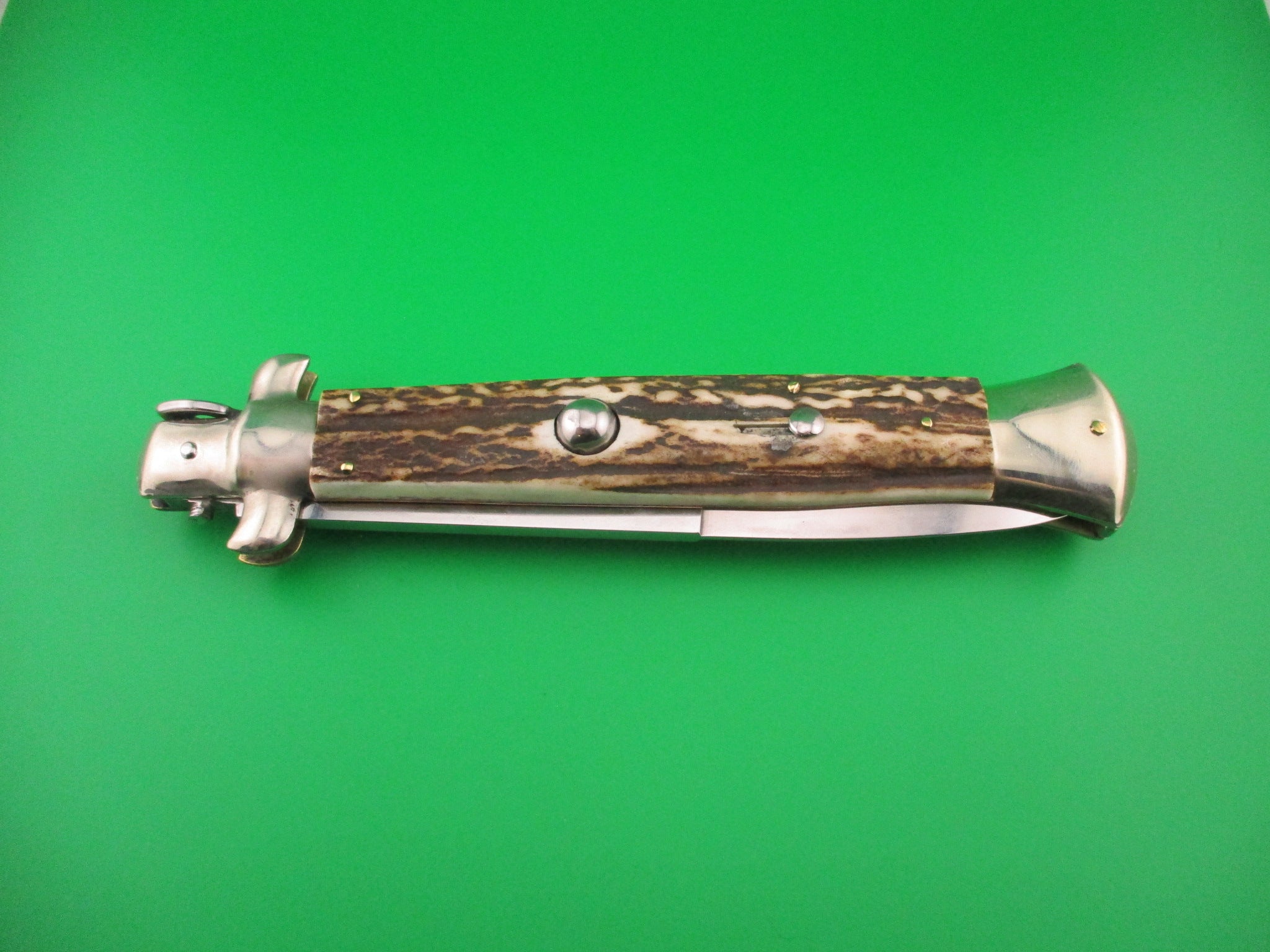 AGA CAMPOLIN ITALY 38cm Italian Picklock Stag stiletto 15 inch automat ...
