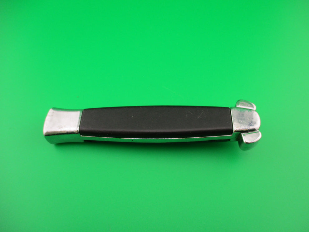 BELL 20cm SUPER-AUTOMATIC Black DA OTF switchblade knife w Gold letter ...