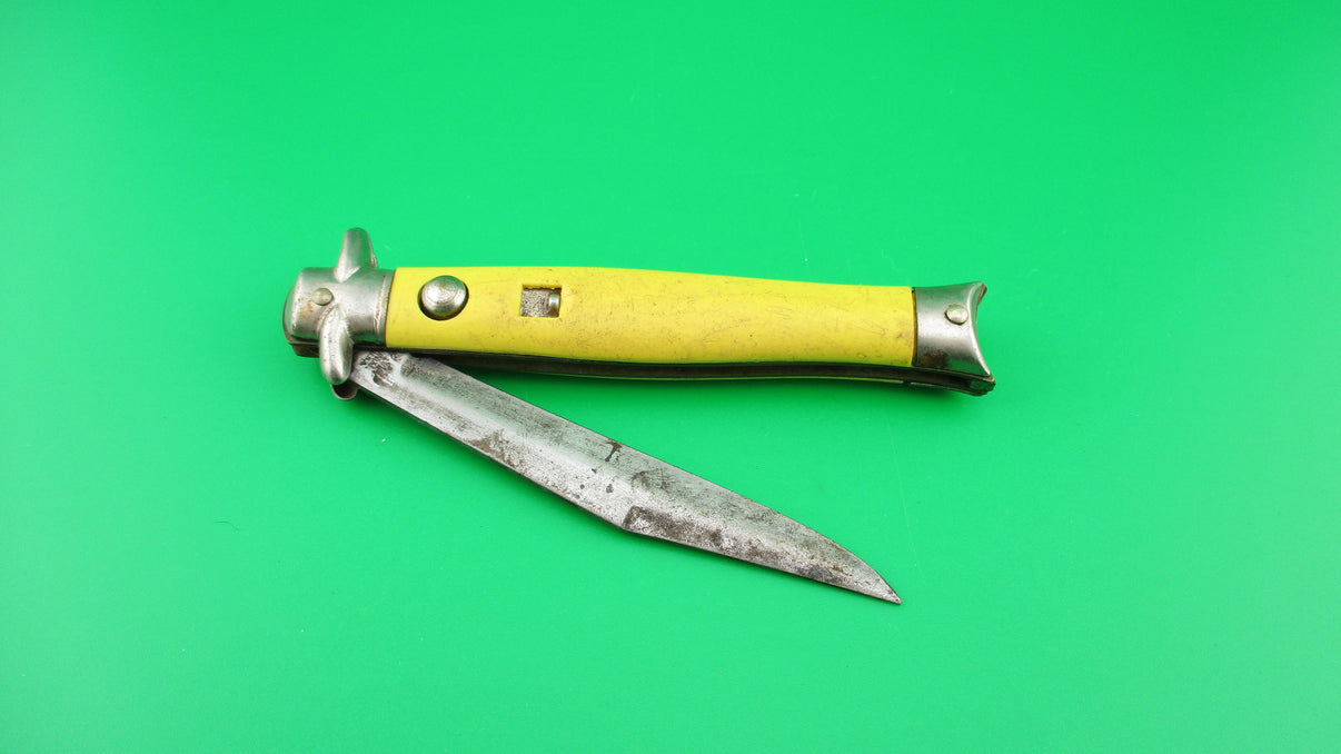 Colonial SHUR SNAP 4th Gen Bowtie Yellow Vintage switchblade knife ...