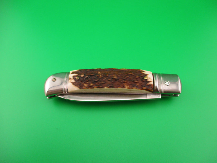 Sterile 20cm Italian Lever GOM Stag NOS automatic knife vintage 1980s ...