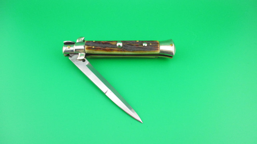 Z CORICAMA INOXID 20cm Italian Picklock Stag 1950s vintage switchblade ...