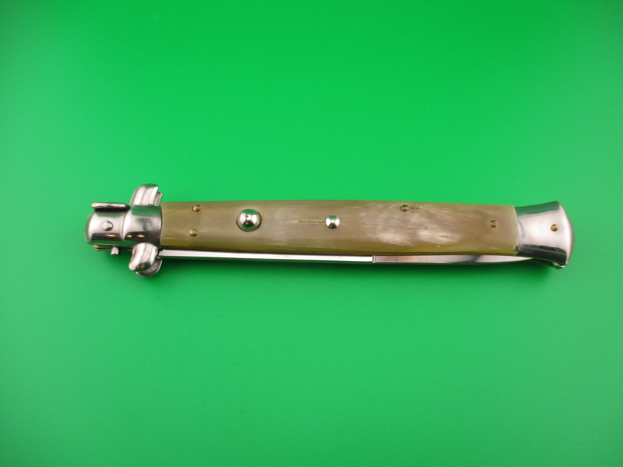AKC 33cm Italian Swivel Bolster Honey & Cream automatic knife vintage ...