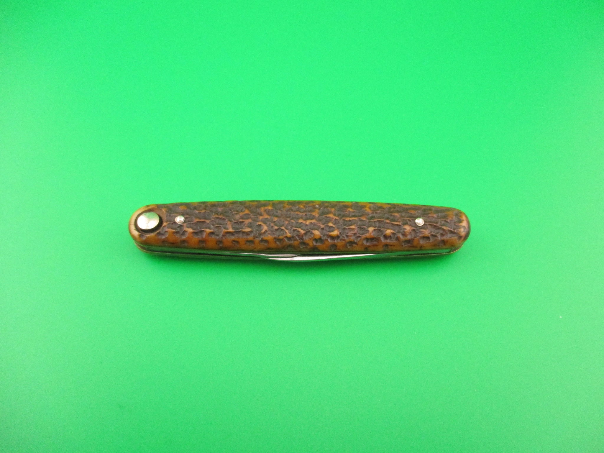 Press Button Knife Co Medium double bone switchblade model 100 w file ...
