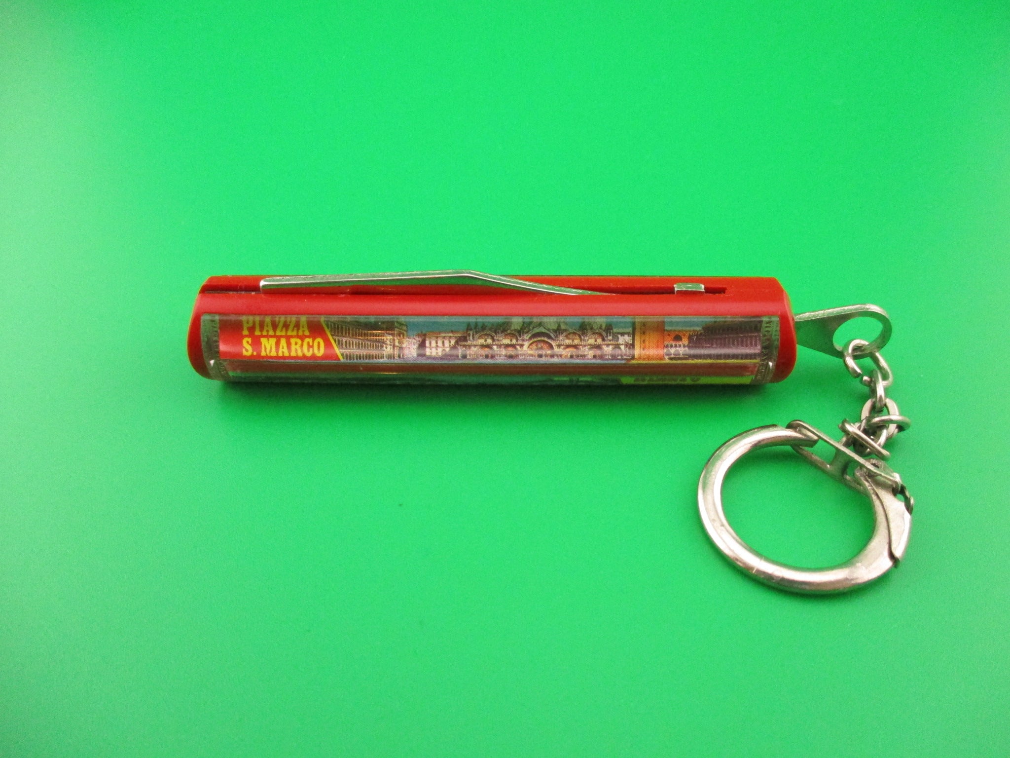 Piazza S. Marco Venizia 14cm Italian Souvenir Keychain automatic knife ...