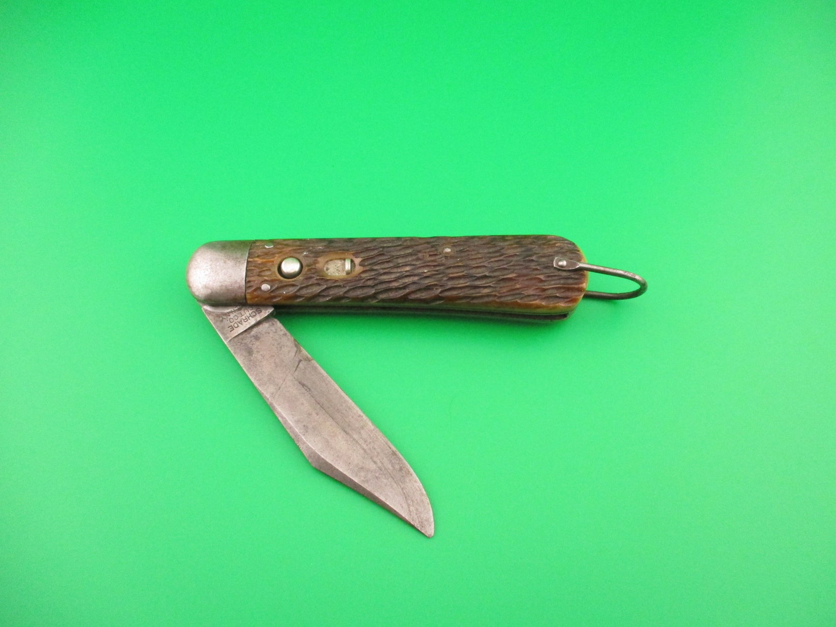 SCHRADE CUT CO M2 Bone WWII Paratrooper Military issue switchblade kni ...