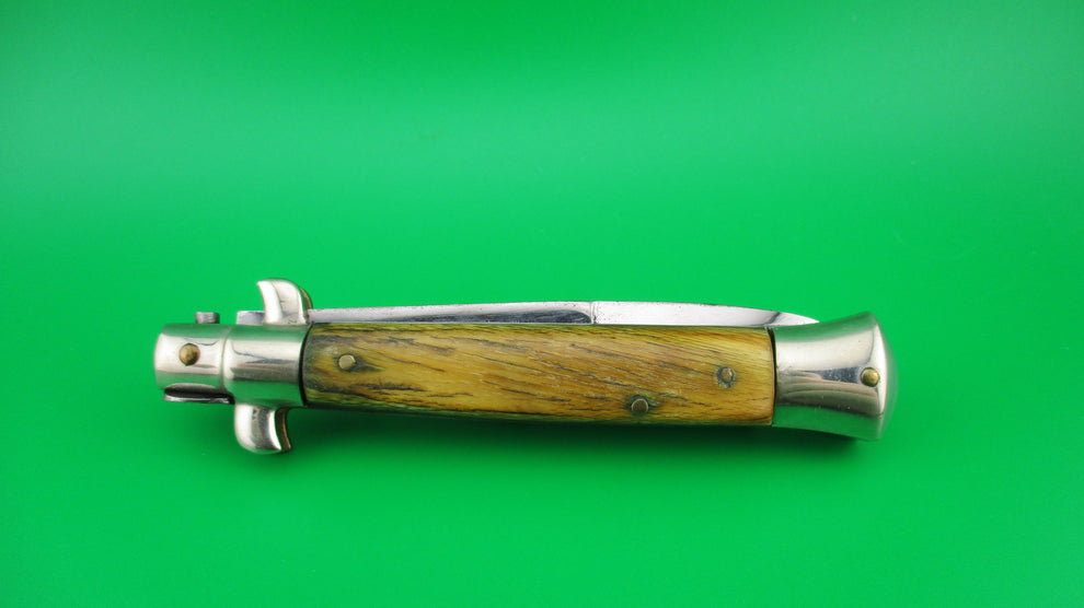 z CORICAMA 20cm Italian Picklock Horn Red Dot safety switchblade knife ...
