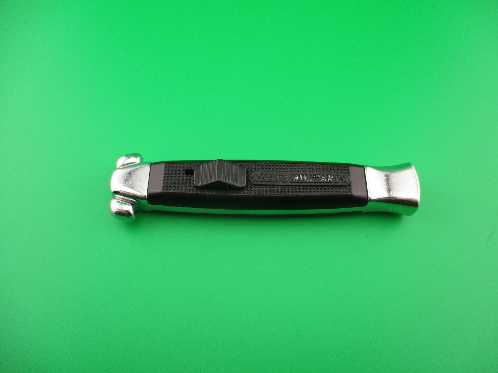 STAINLESS GERMANY NATO MILITARY 20cm OTF DA Black automatic knife ...