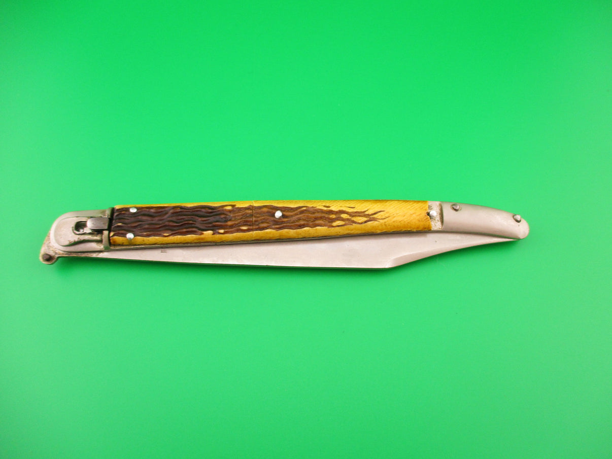 TOLEDO 30cm Spanish Toothpick Lever Faux Stag vintage automatic knife ...