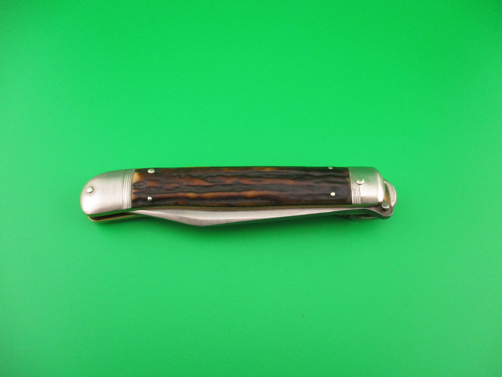 UNION CUT CO OLEAN NY USA Antique Teardrop Lever Henckels automatic kn ...