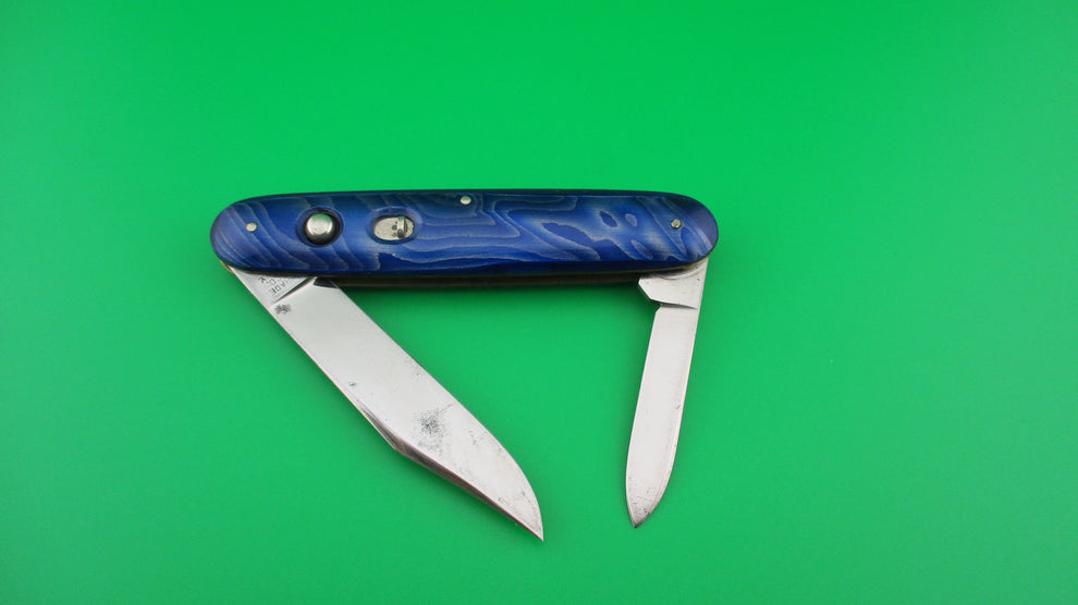 Z SCHRADE CUT CO Large Double Blue Waterfall celluloid switchblade ...