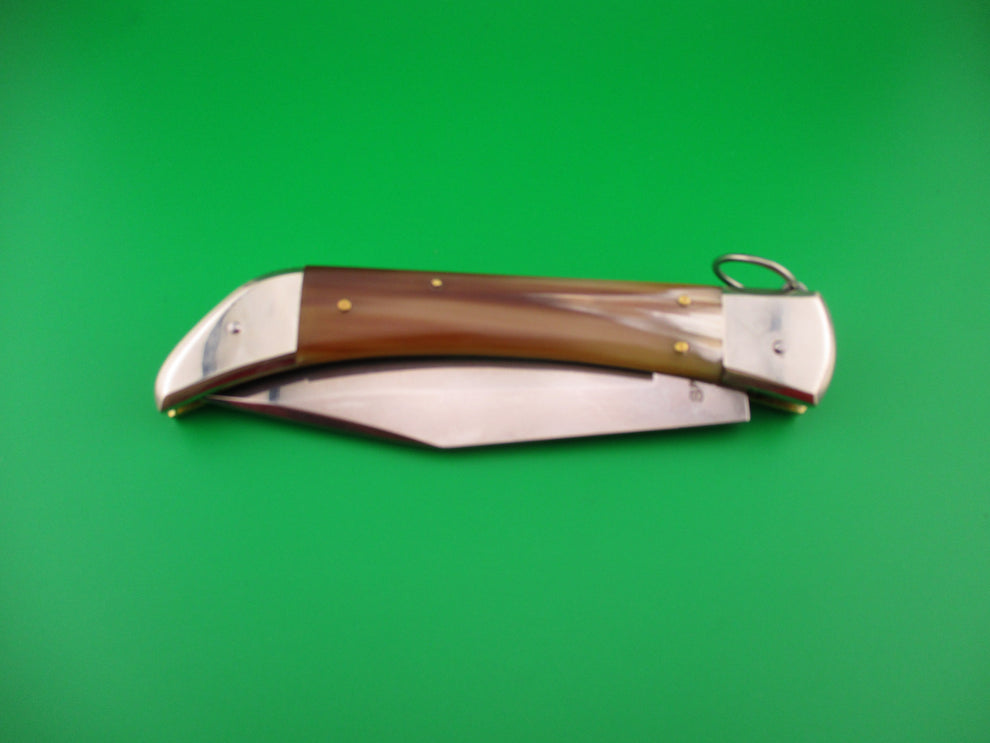 DM SPADON 28cm Italian Clasp Ring pull Red dot Horn automatic knife ...