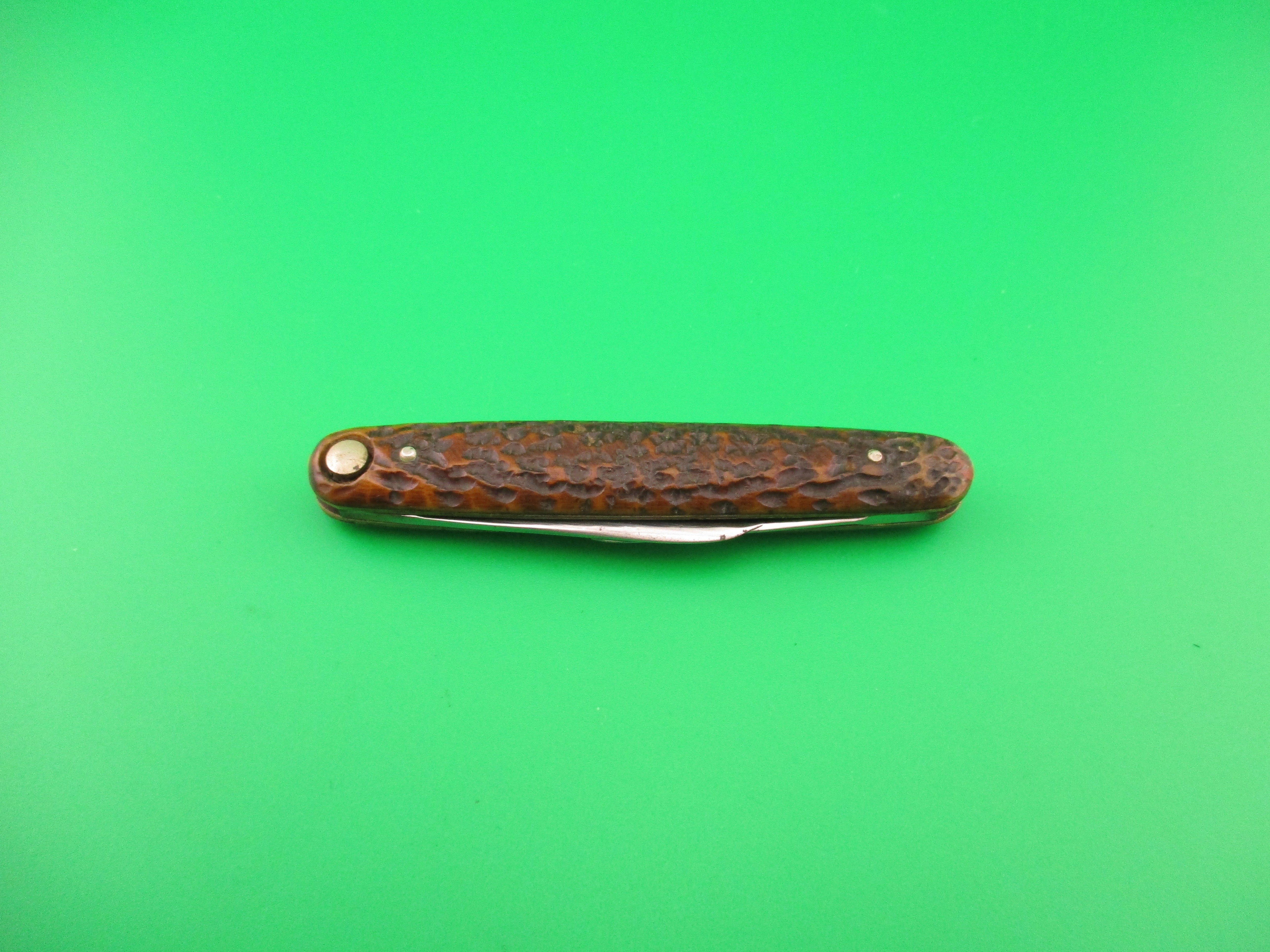 Press Button Knife Co Medium double bone switchblade knife model 100 ...