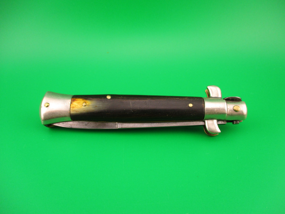 z CORICAMA 21cm Italian Picklock Horn Red Dot safety switchblade knife ...