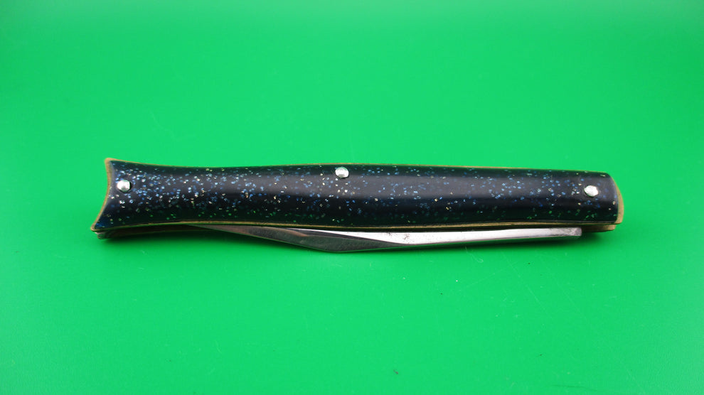 z Edgemaster Fishtail Blue Sparkle 1950s vintage switchblade knife 301 ...