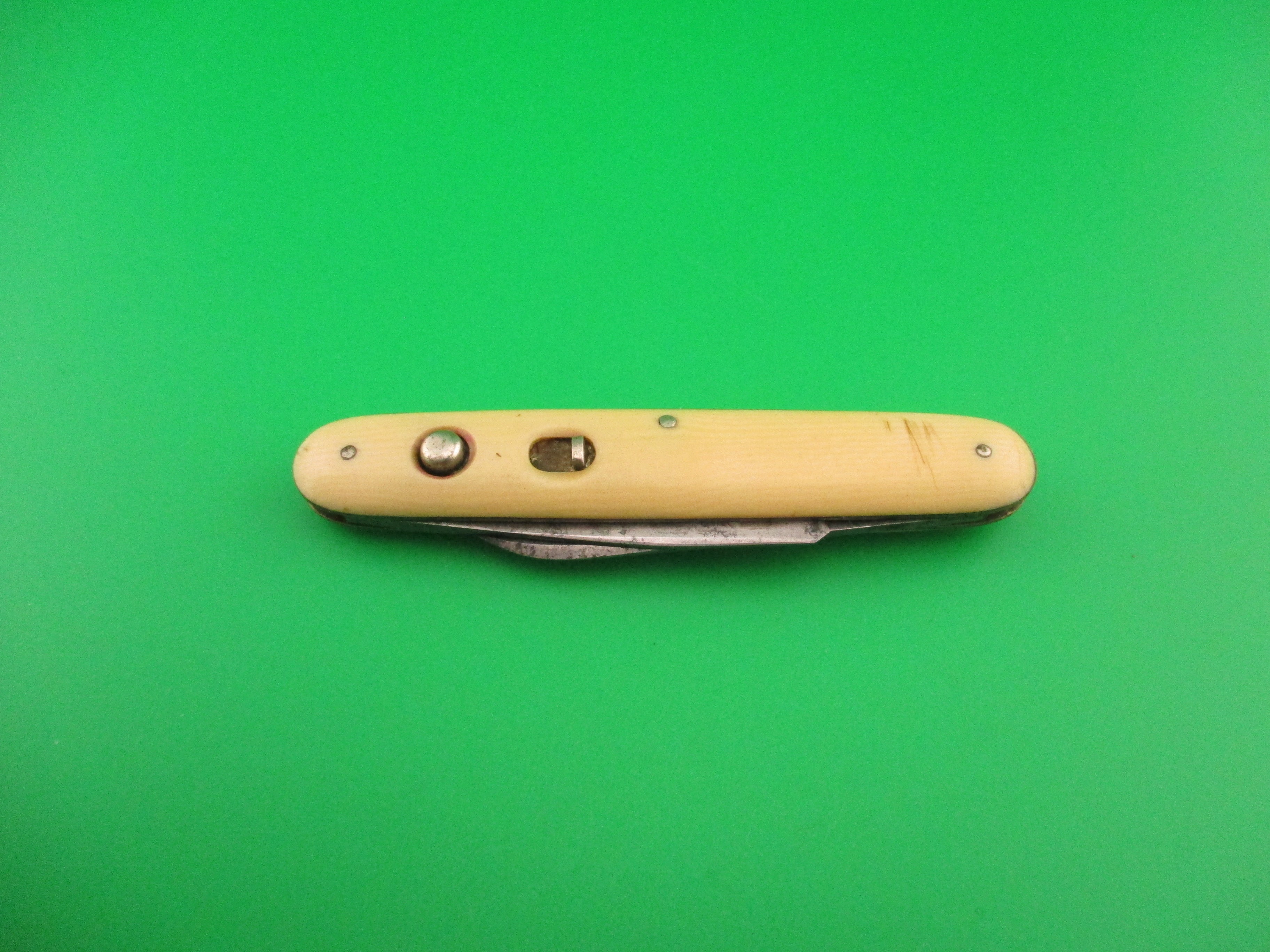 SCHRADE CUT CO 3 3/8" Medium double OFFICE KNIFE Spay blade vintage sw ...