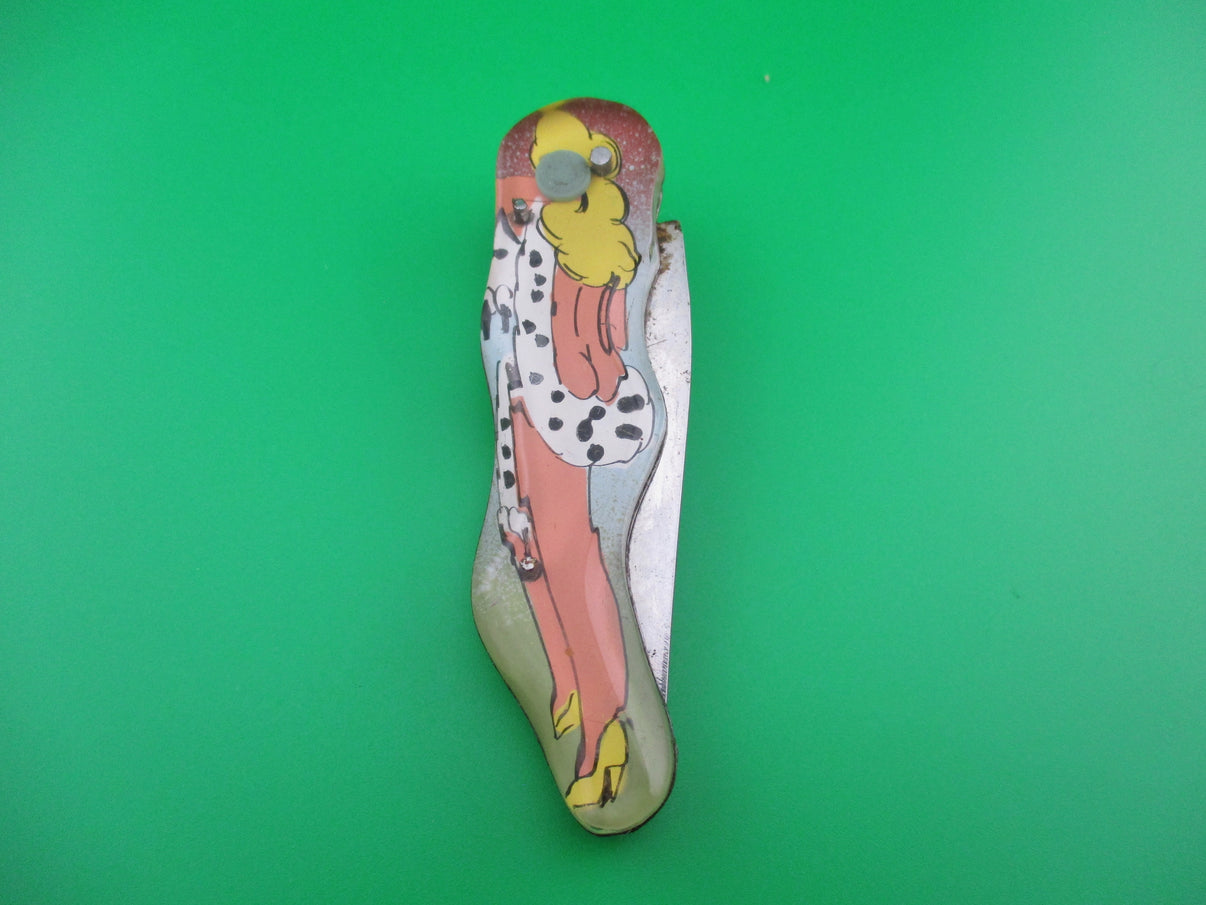 Russian Prison Knife Sexy woman pinup switchblade knife topless spots ...