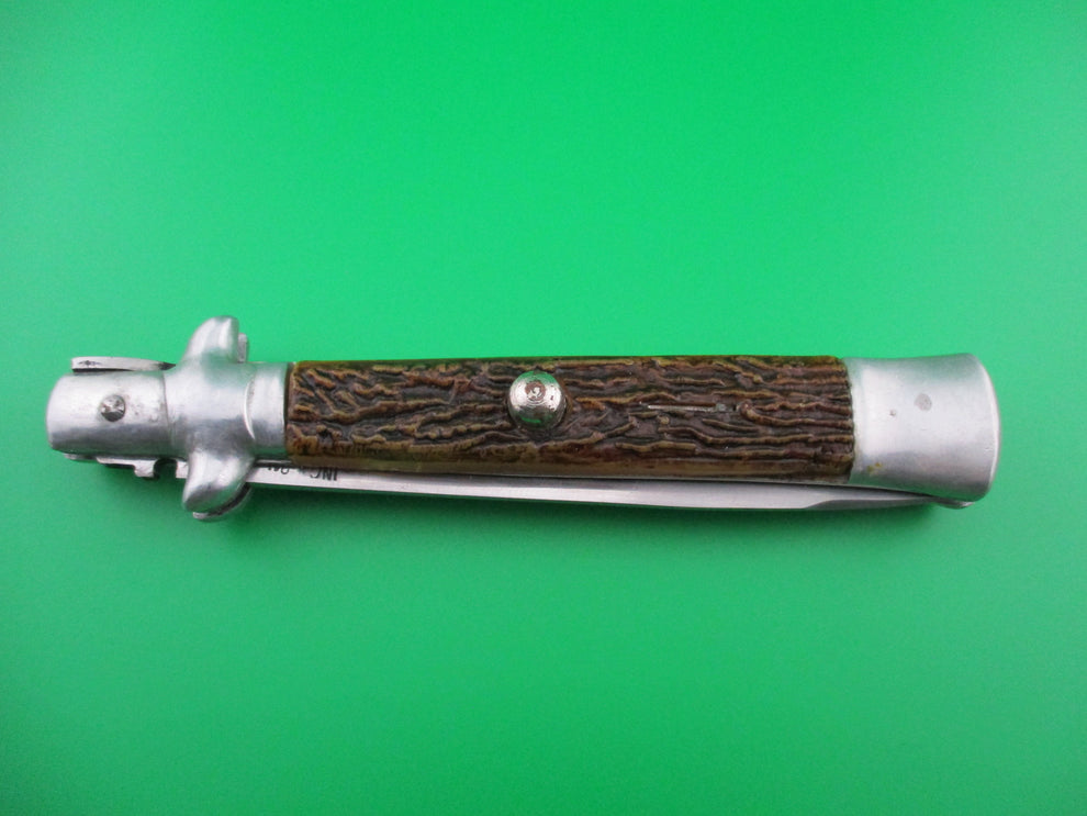 z INOX Spanish 10 inch stiletto Aluminum swivel bolster automatic knif ...