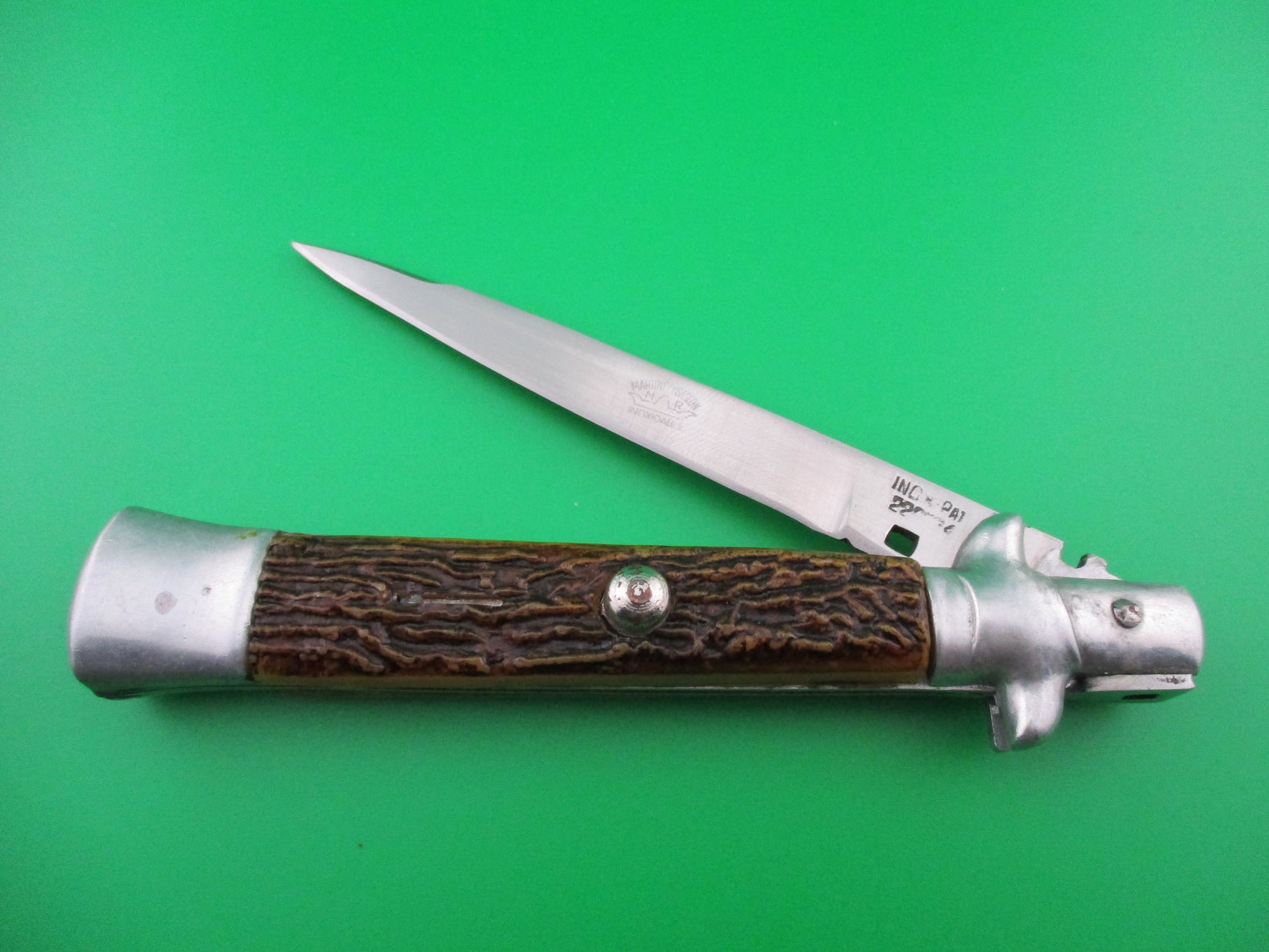 z INOX Spanish 10 inch stiletto Aluminum swivel bolster automatic knif ...