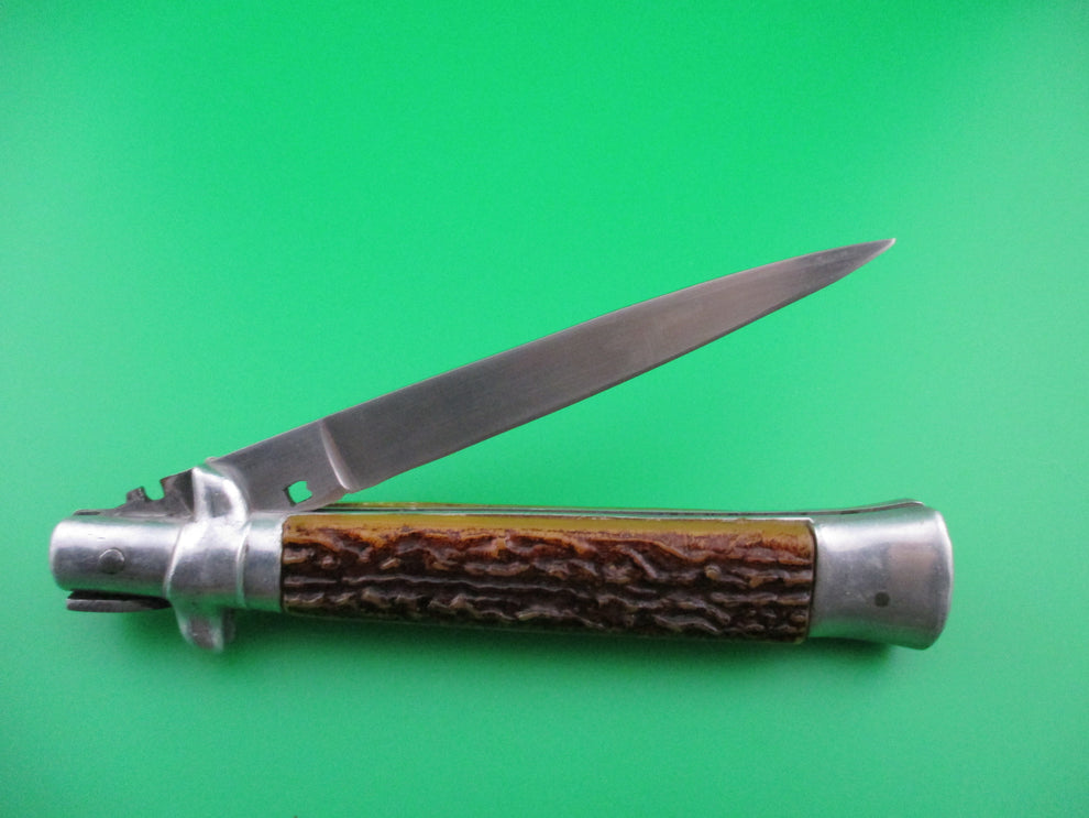 z INOX Spanish 10 inch stiletto Aluminum swivel bolster automatic knif ...