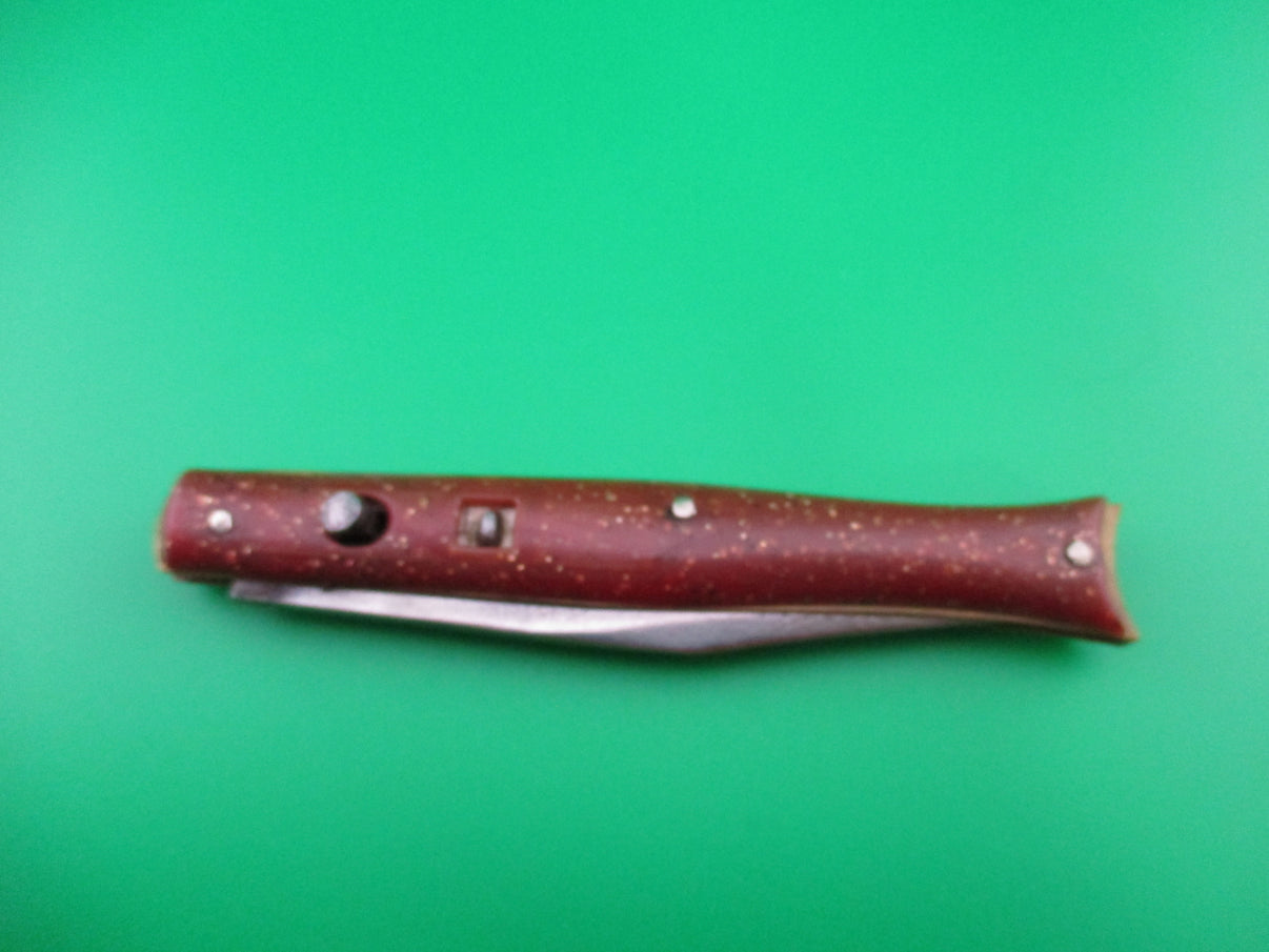 z Edgemaster Fishtail Red Sparkle switchblade – Apple Valley Knives