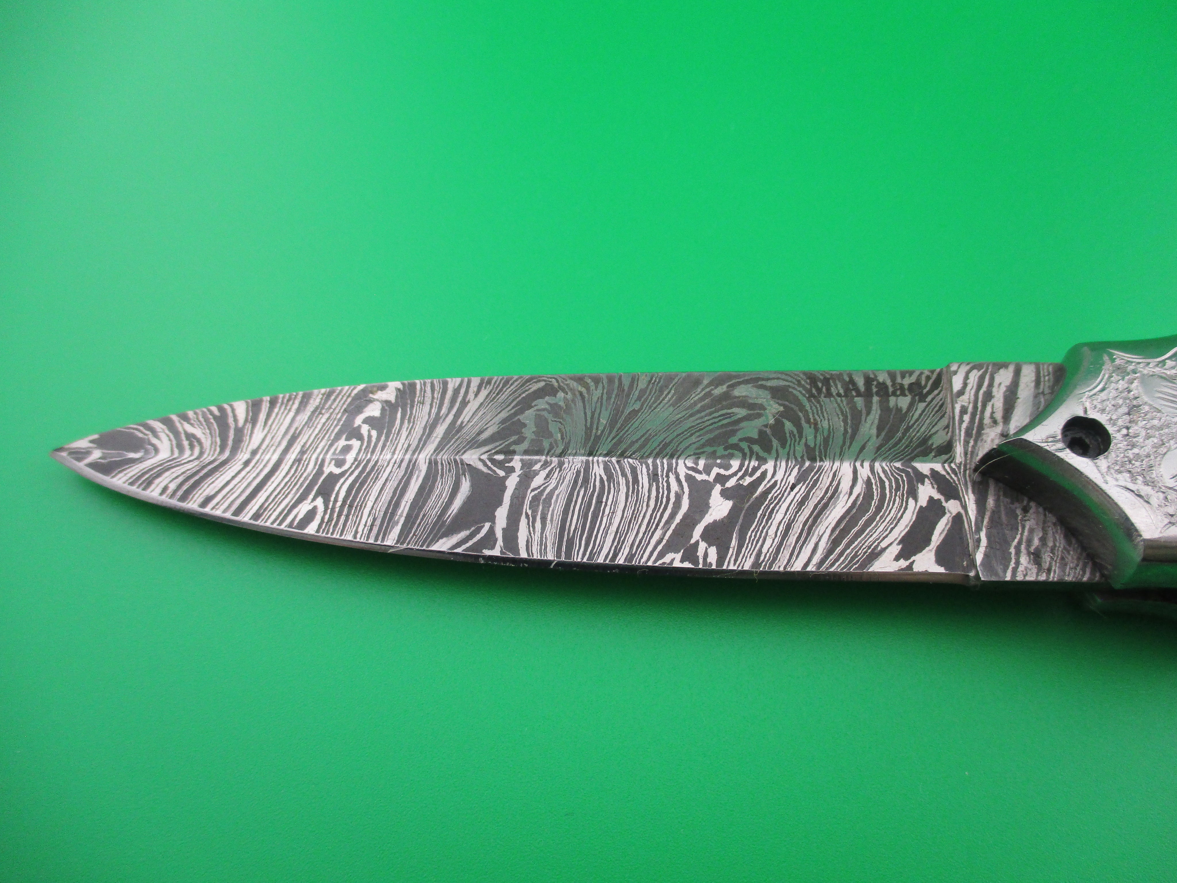 z Damascus Purple Custom switchblade – Apple Valley Knives