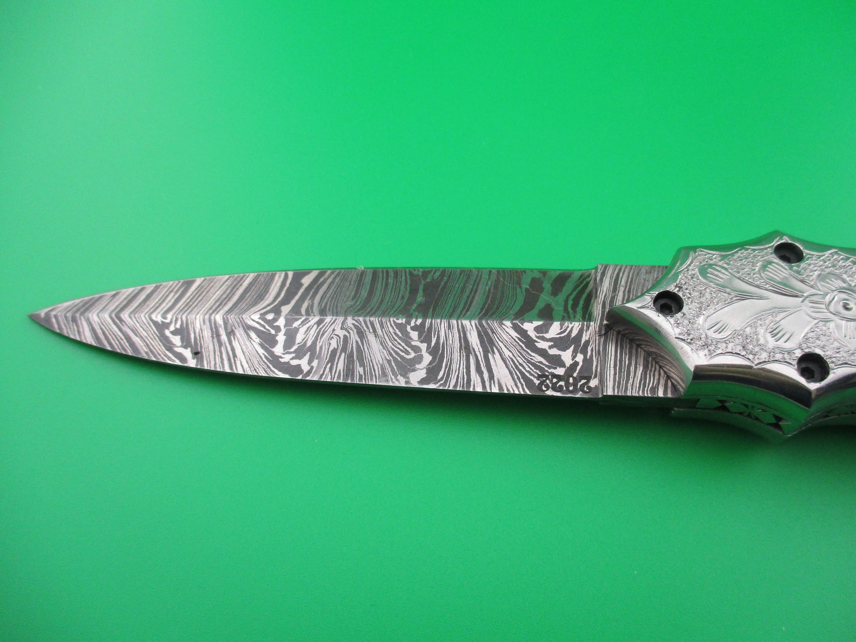 z Damascus Purple Custom switchblade – Apple Valley Knives