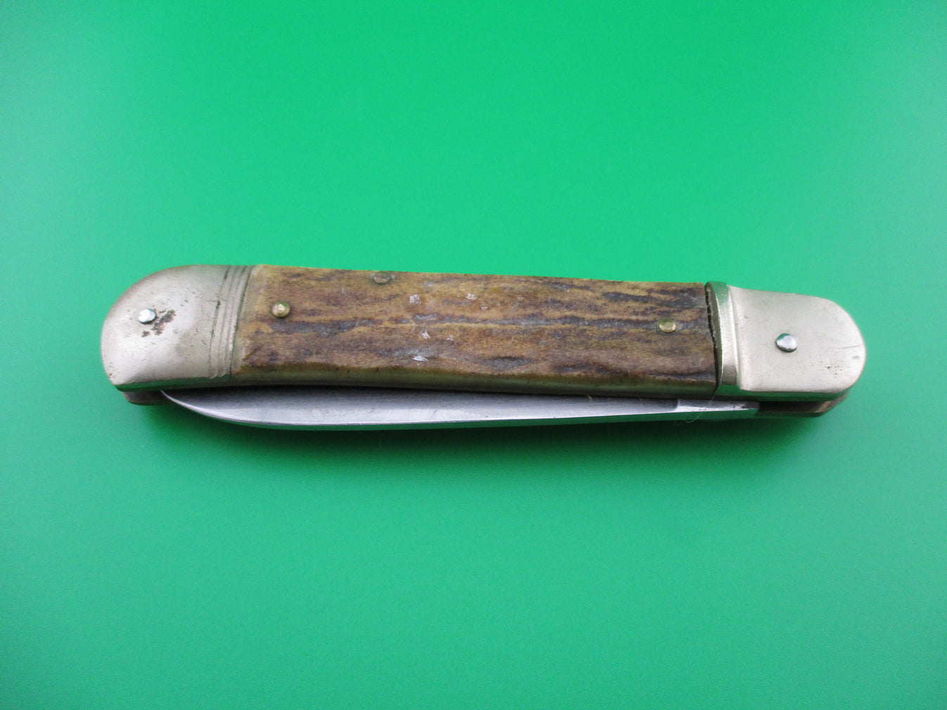 Bonsa 10cm German SPRINGER Lever knife Stag Vintage – Apple Valley Knives