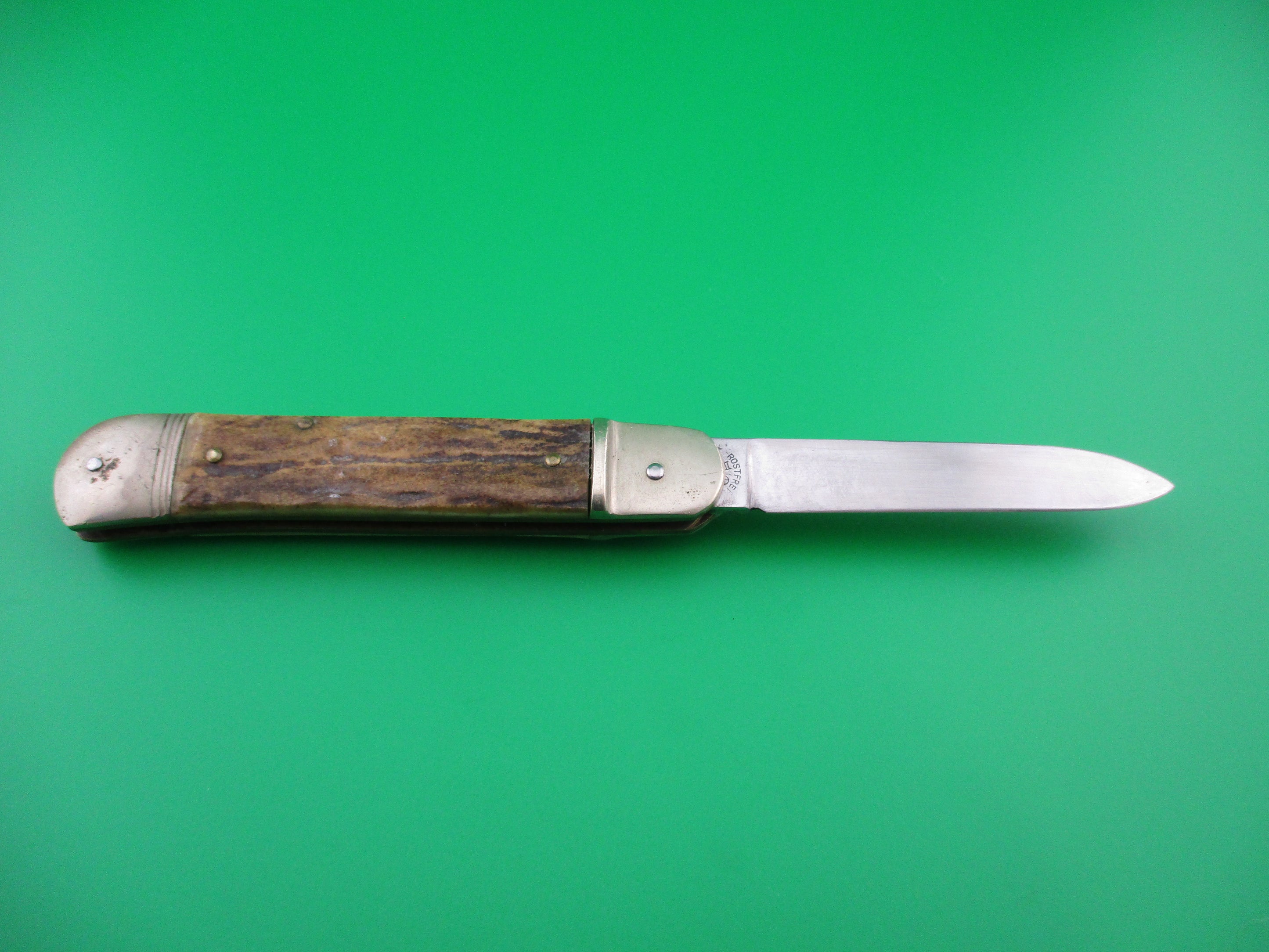Bonsa 10cm German SPRINGER Lever knife Stag Vintage – Apple Valley Knives