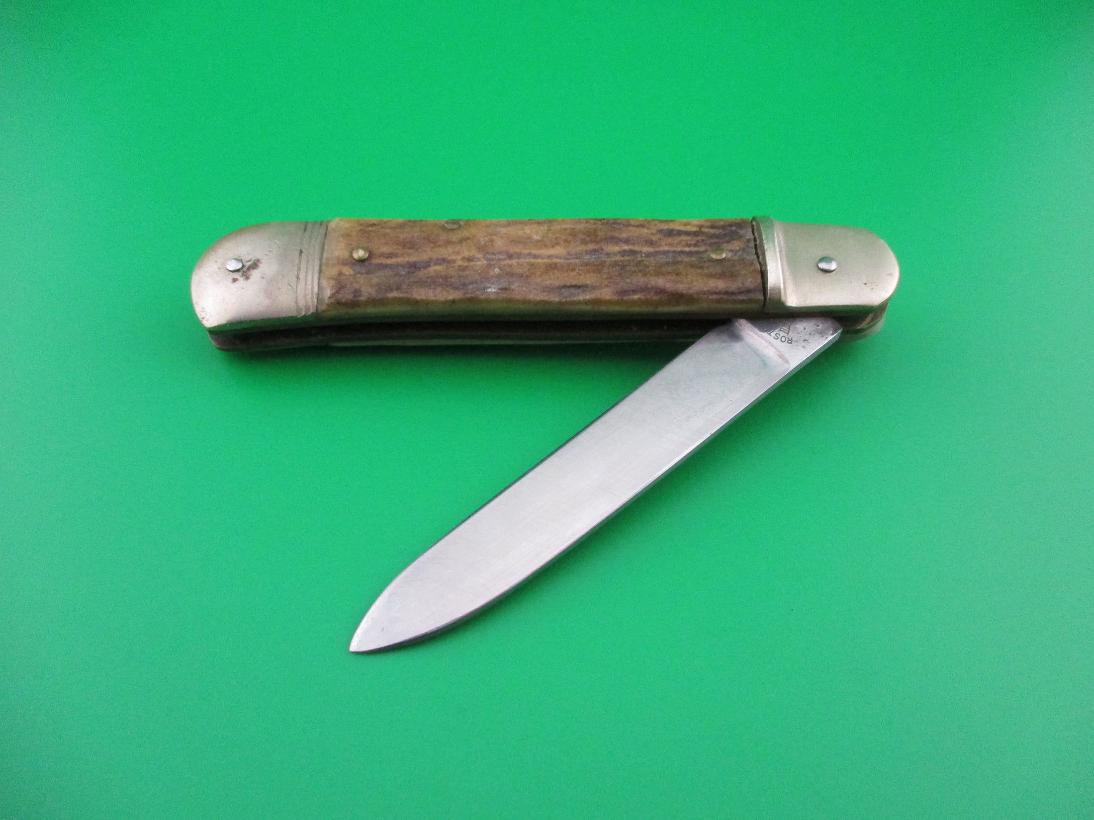 Bonsa 10cm German SPRINGER Lever knife Stag Vintage – Apple Valley Knives