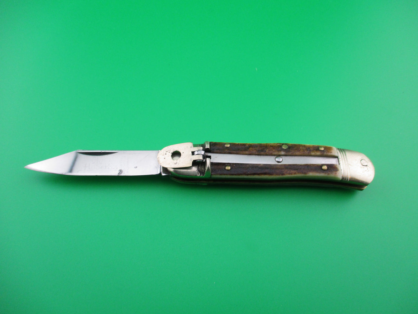 Hubertus 8cm West German Lever Liliput Stag automatic knife – Apple ...