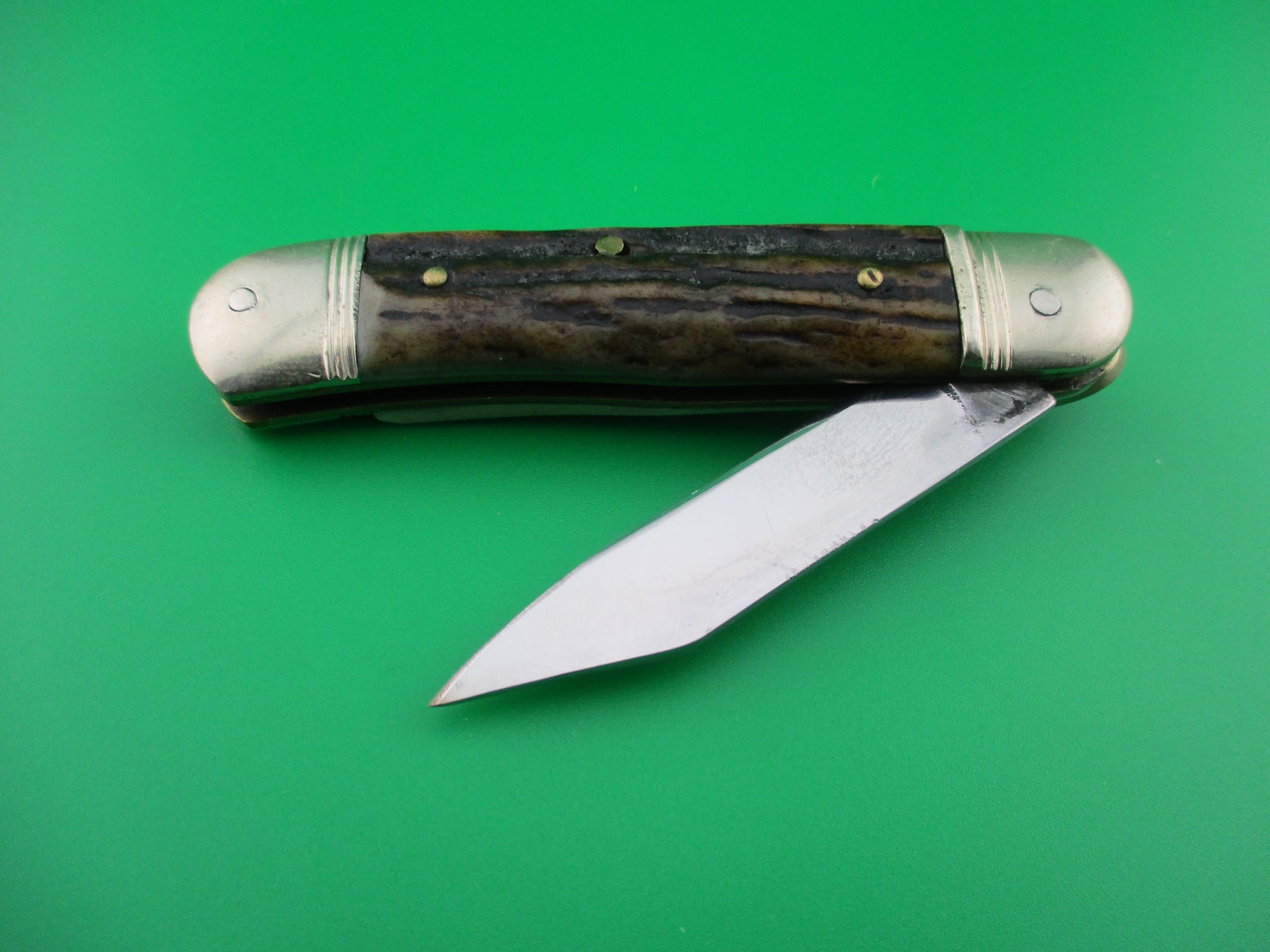 Hubertus 8cm West German Lever Liliput Stag automatic knife – Apple ...