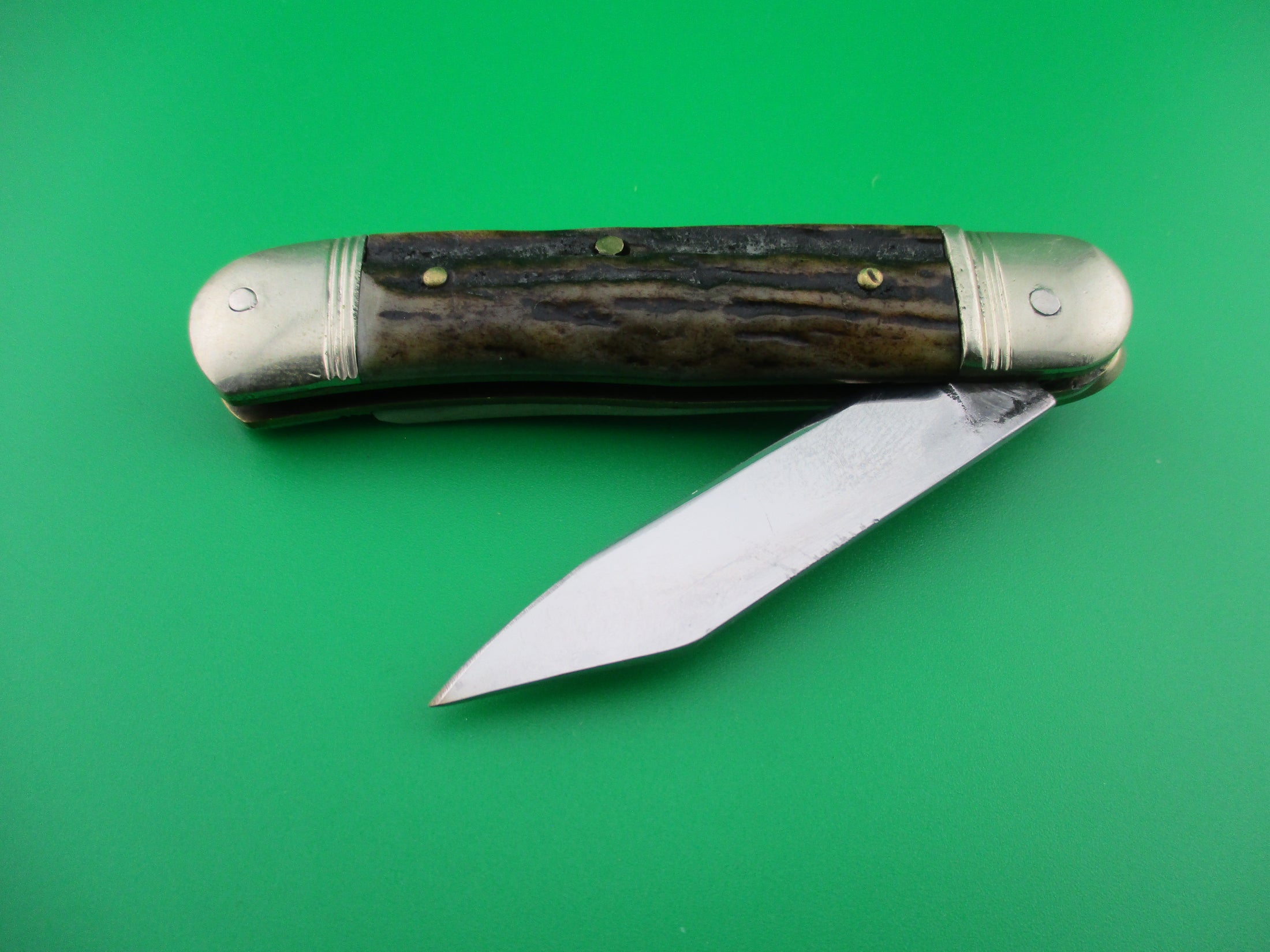 Hubertus 8cm West German Lever Liliput Stag automatic knife – Apple ...