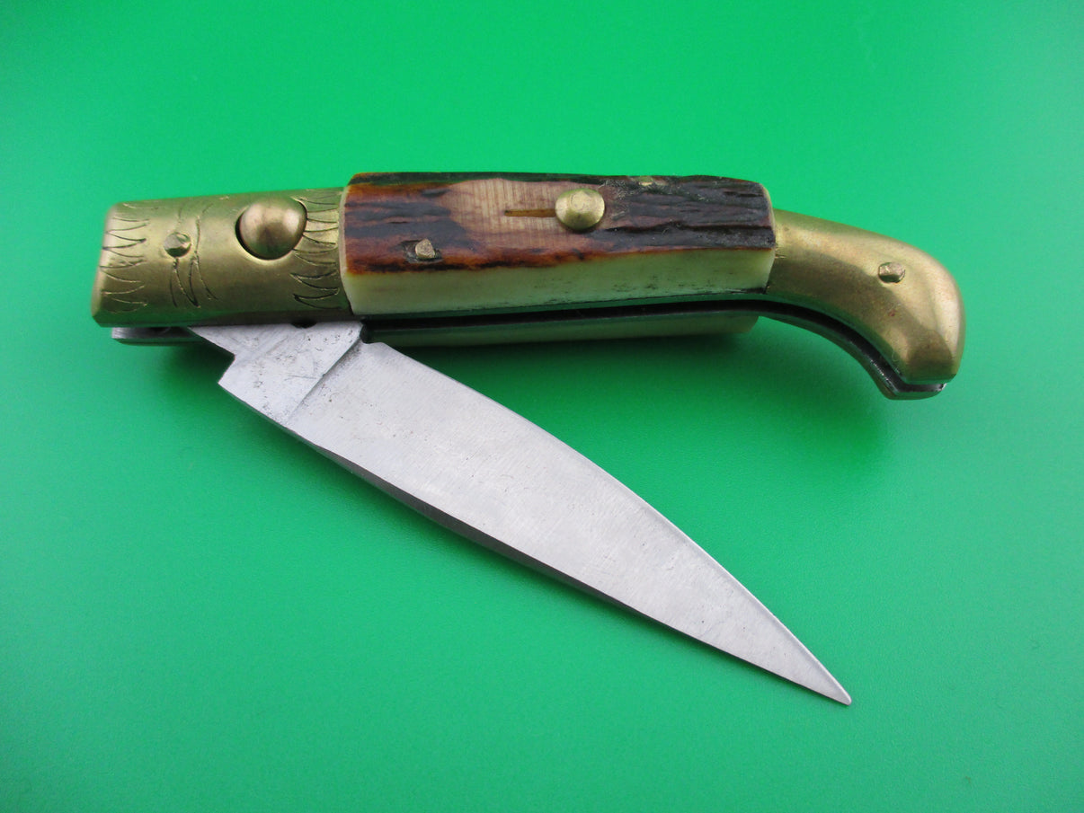 Jndiana Pattada 16cm Italian Stag Bird's Head switchblade knife – Apple ...