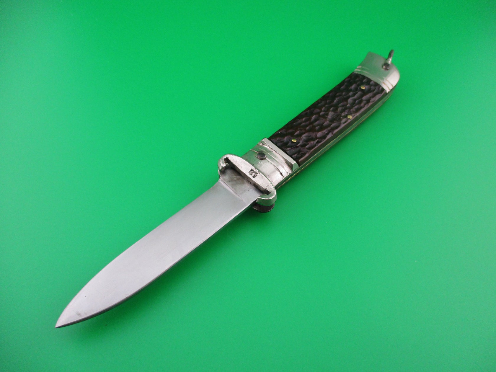 z Virginia INOX vintage Italian Bone shell puller lever switchblade ...