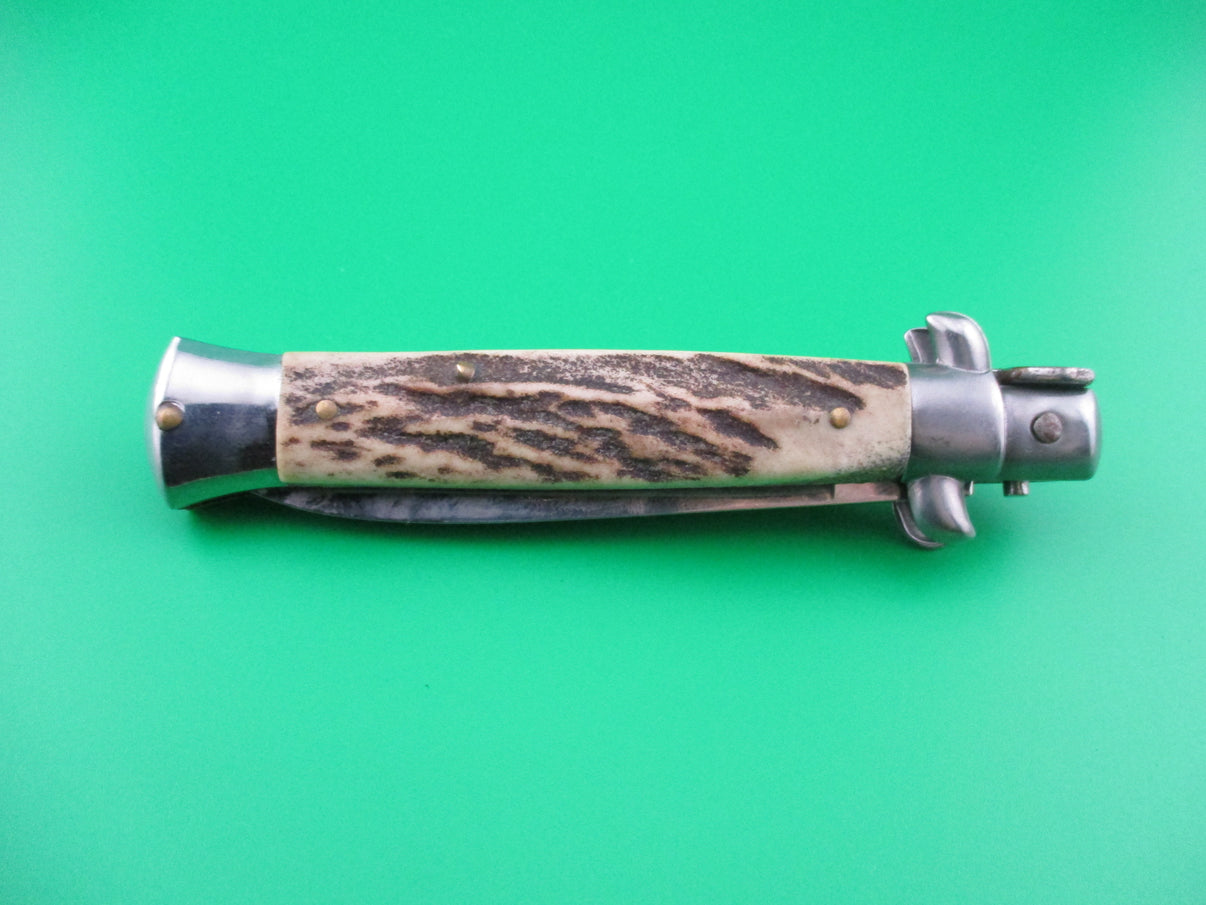 z ROSTFREI 20cm Italian Stag stiletto switchblade knife – Apple Valley ...
