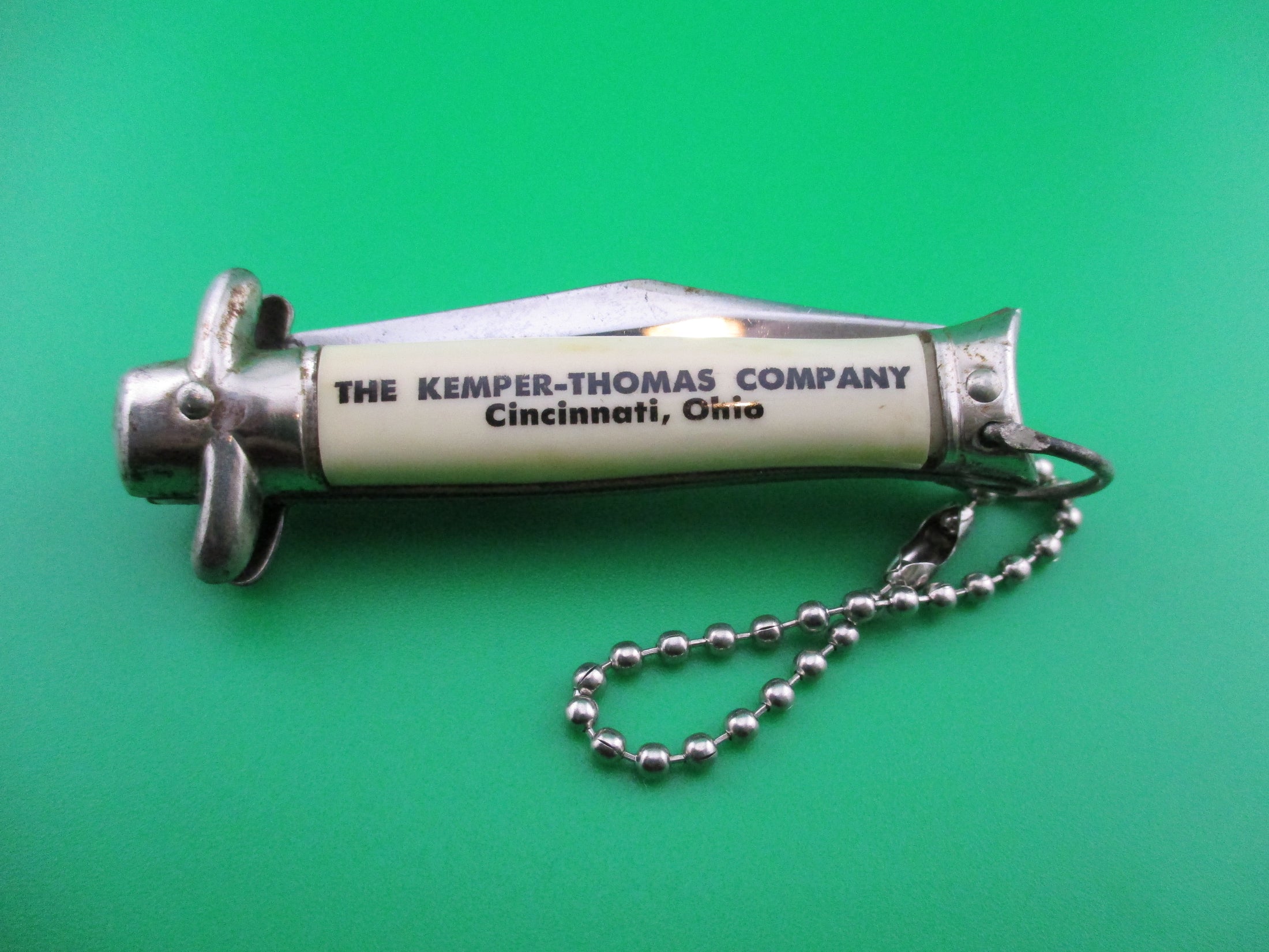 Colonial Kemper Thomas Company Salesman hinged display box w/ knives ...