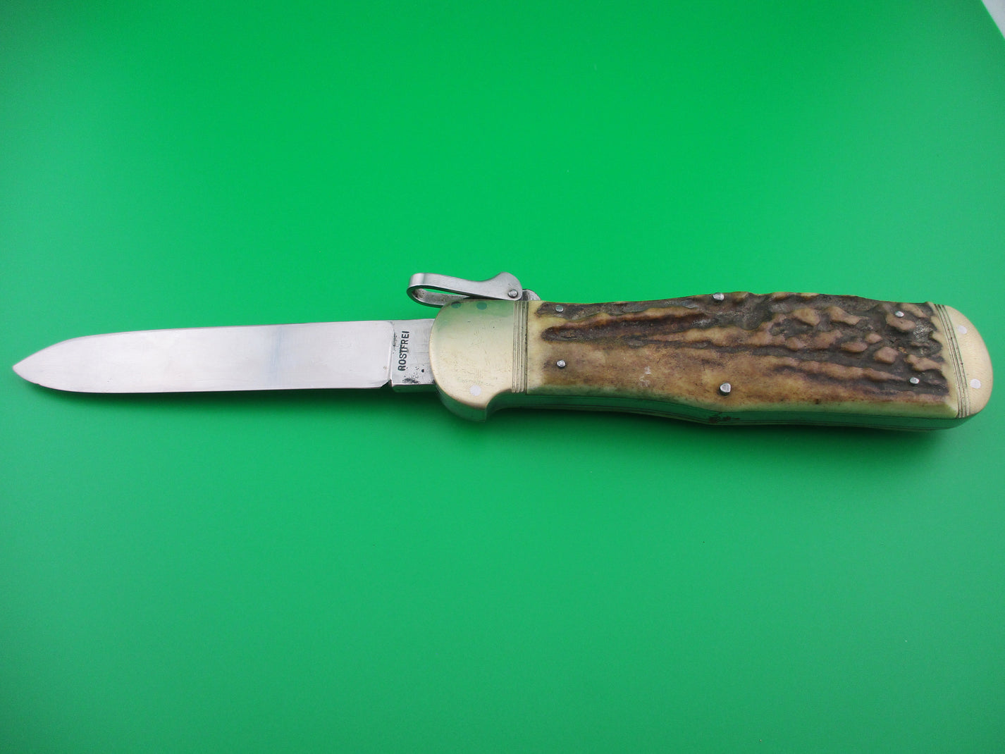 z G. GRAFRATH SOLINGEN ROSTFREI German Stag Gravity knife – Apple ...