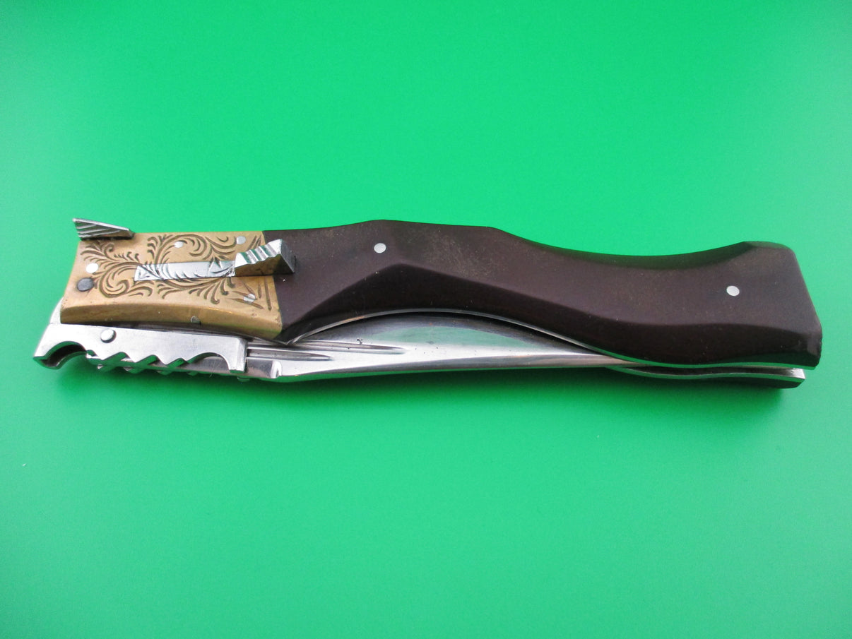 z RPK Vintage 26cm Russian Prison Knife Swing guard Gunstock switchbla ...