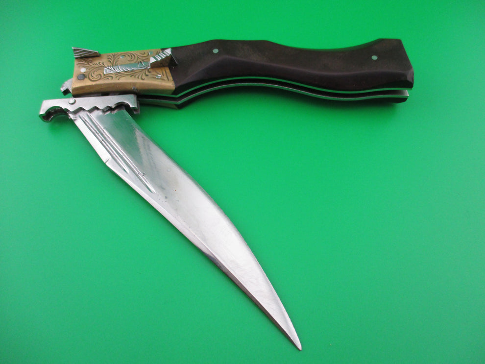 z RPK Vintage 26cm Russian Prison Knife Swing guard Gunstock switchbla ...