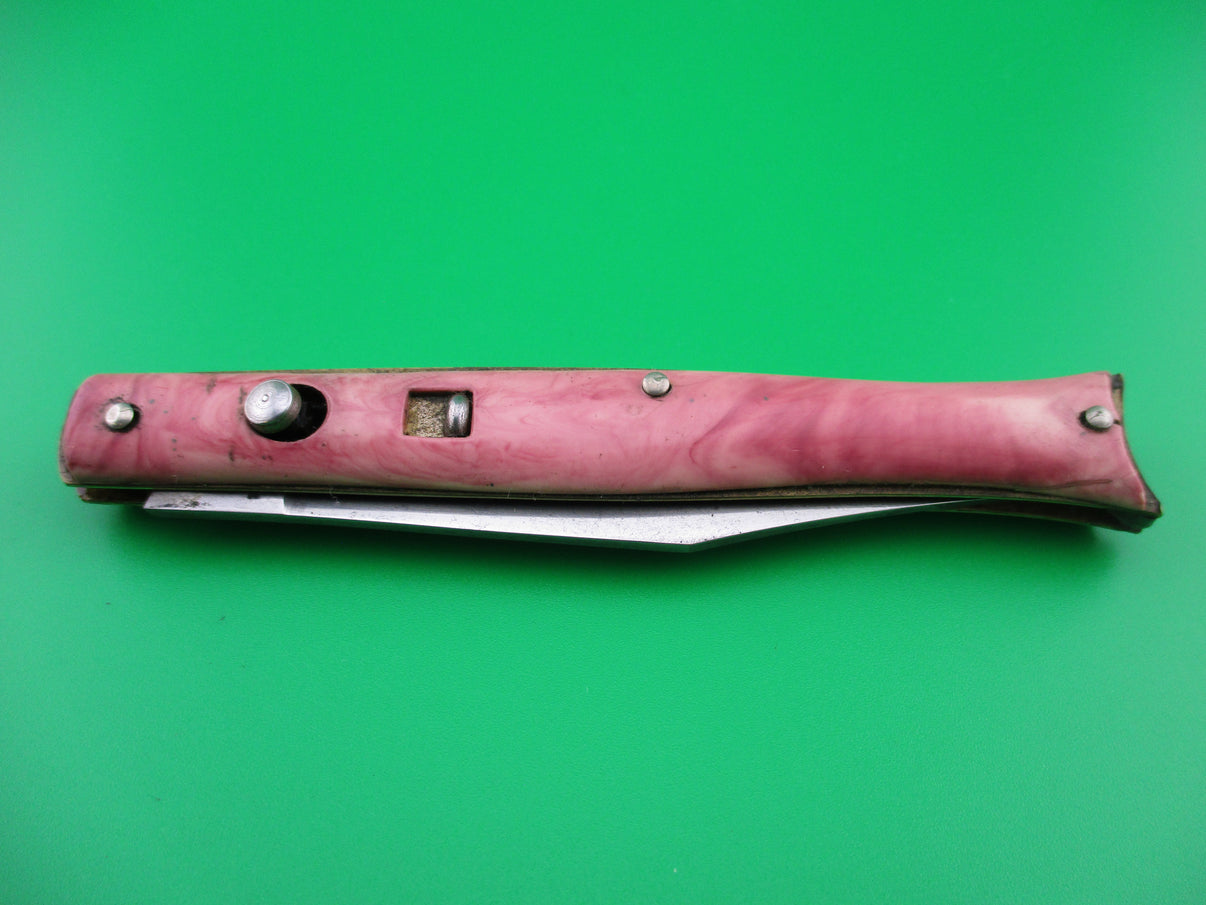 z Edgemaster Fishtail Pink swirl Vintage switchblade knife – Apple ...
