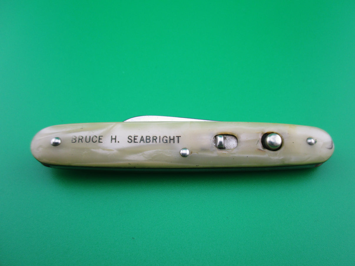 Schrade Walden small double Marine Pearl cell switchblade knife EX+ ...