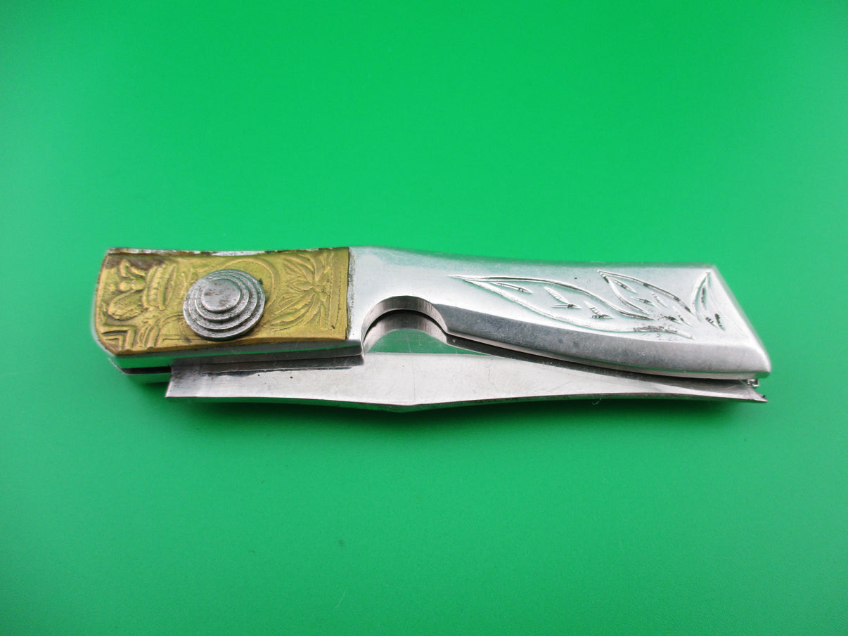 RPK Vintage 18cm Russian Prison Knife Aluminum w Gold automatic knife ...