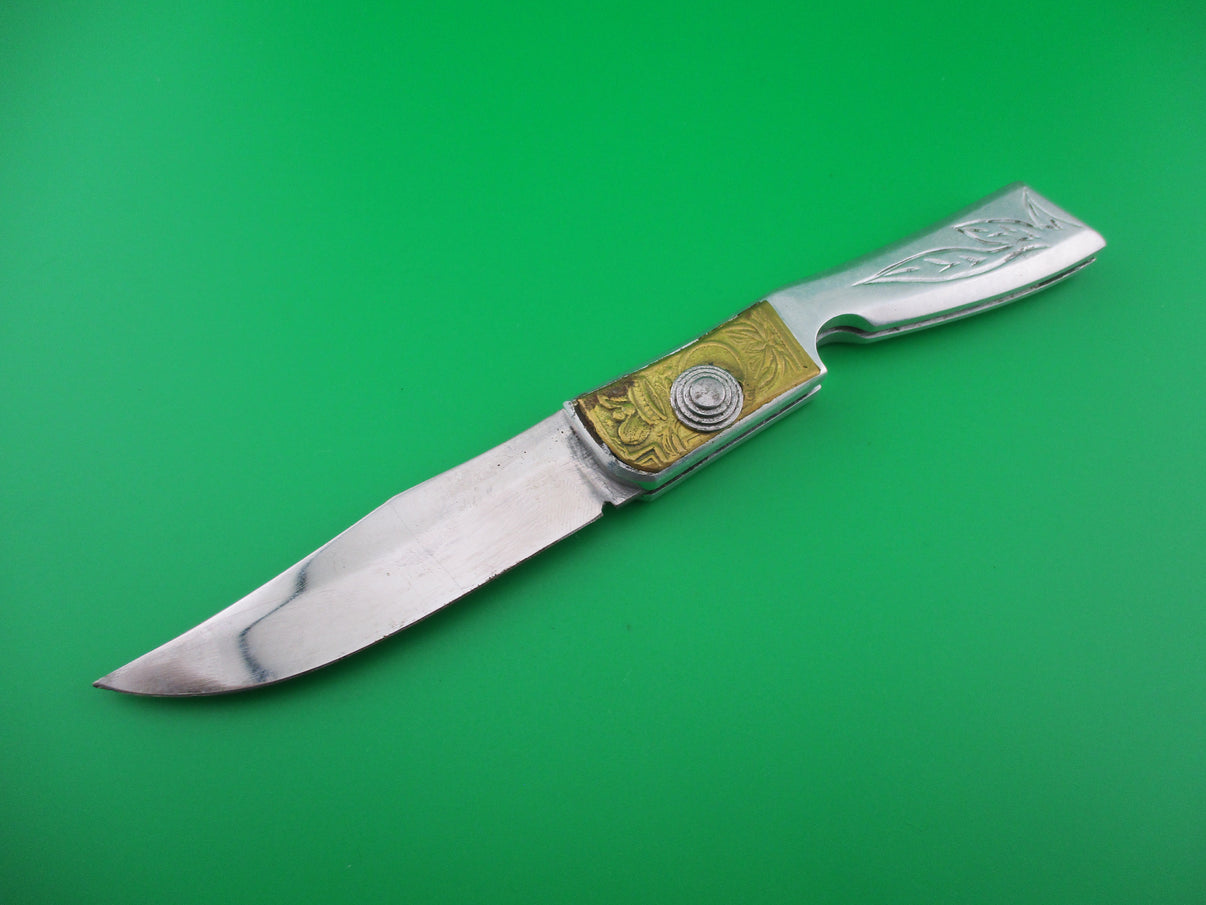 RPK Vintage 18cm Russian Prison Knife Aluminum w Gold automatic knife ...