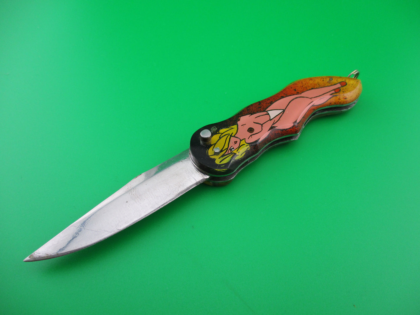Russian Prison Knife Sexy Woman pinup switchblade topless keychain kni ...
