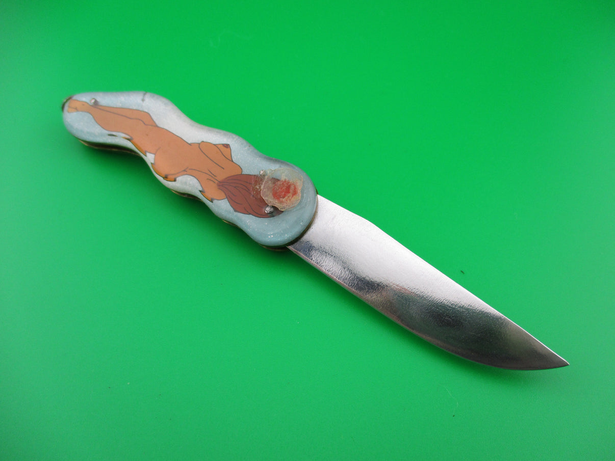 Russian Prison Knife Naked woman pinup switchblade nude keychain ...