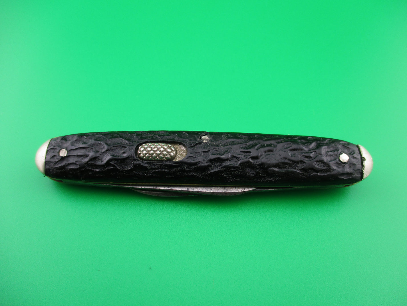 Flylock Double Black Stagged synthetic scaled switchblade knife w/ tip ...