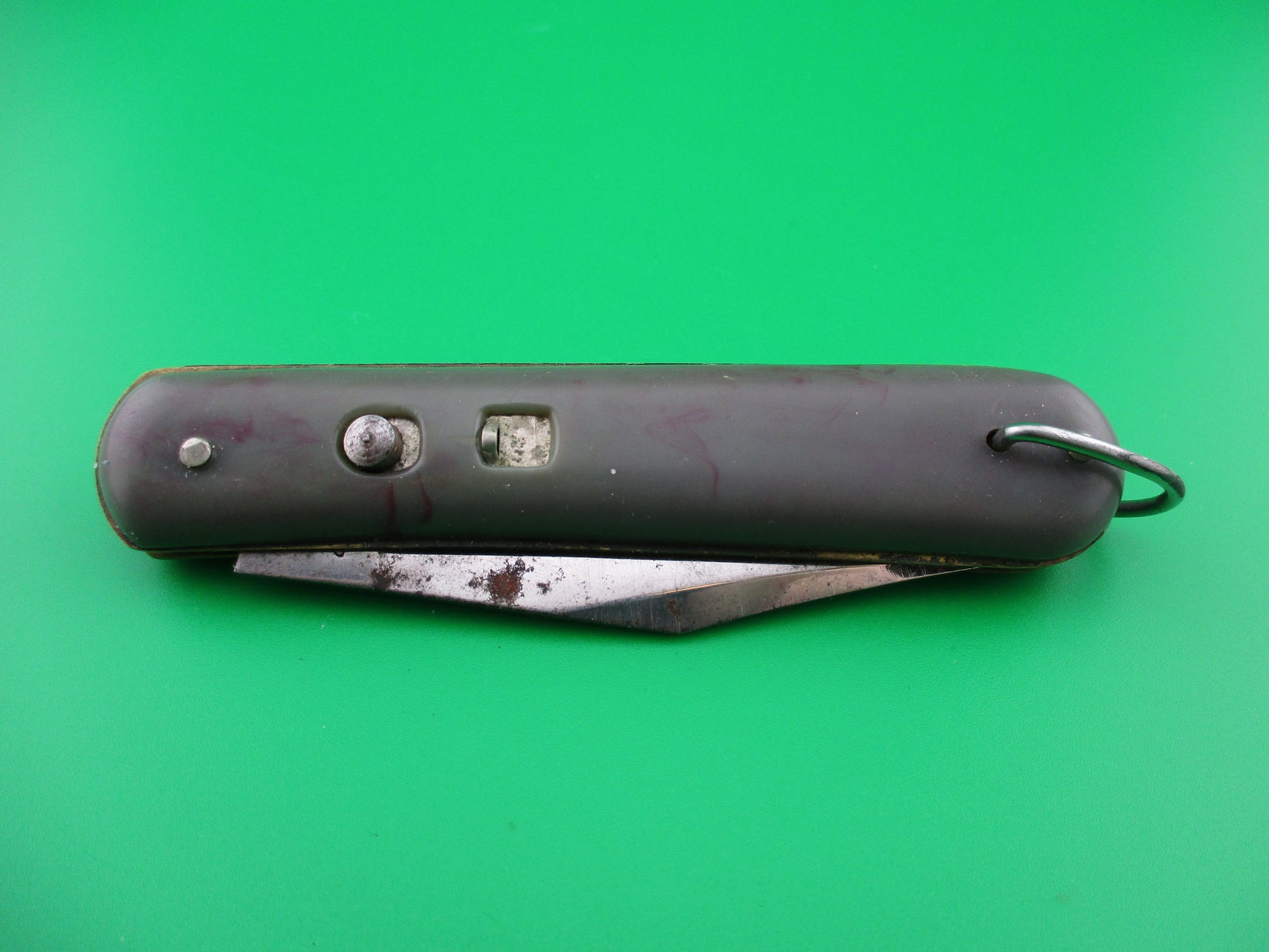 COLONIAL SHUR SNAP FAT JACK Gray Red swirl switchblade knife – Apple ...