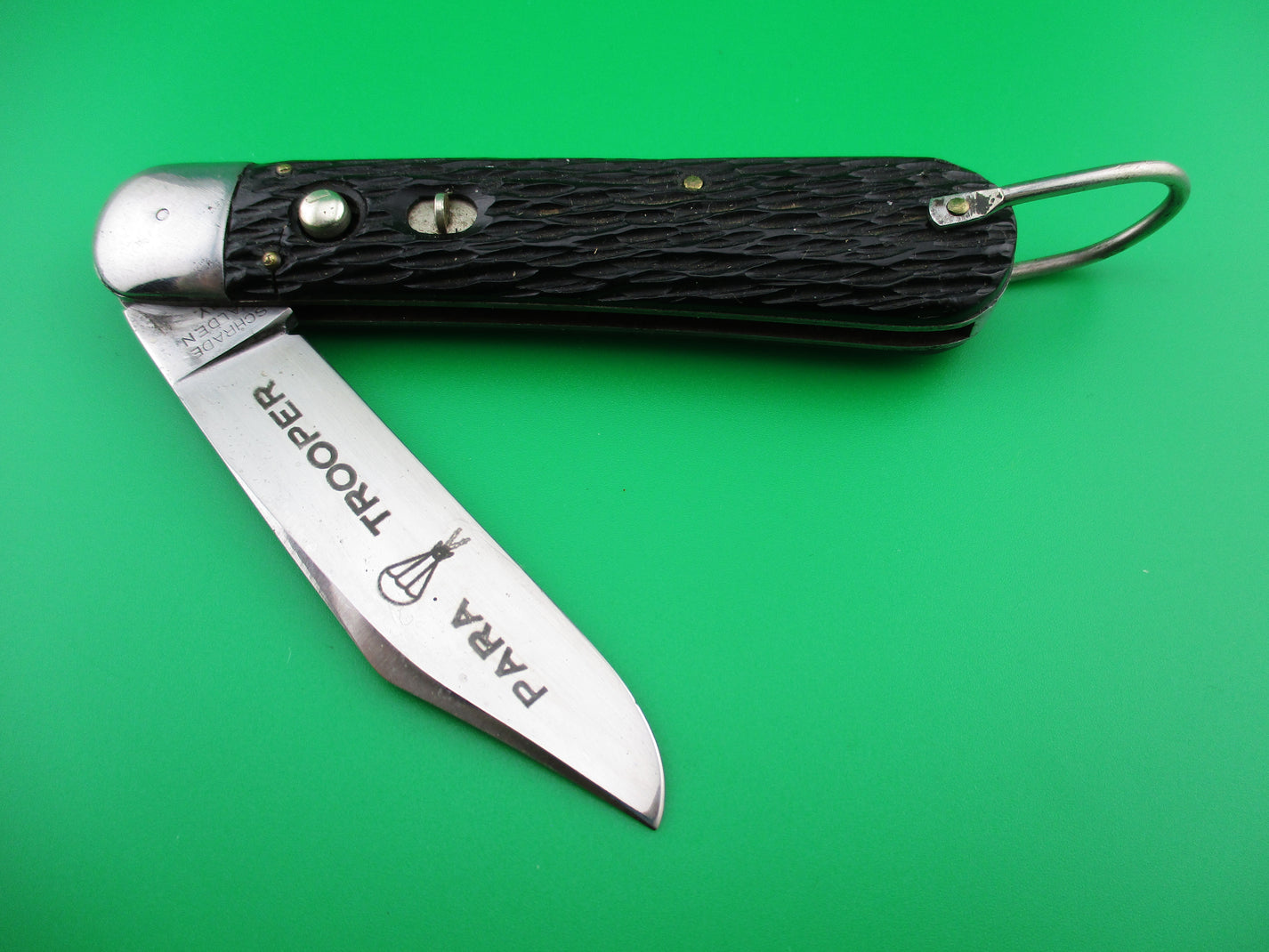 SCHRADE WALDEN M2 style Paratrooper Etched switchblade non-military kn ...